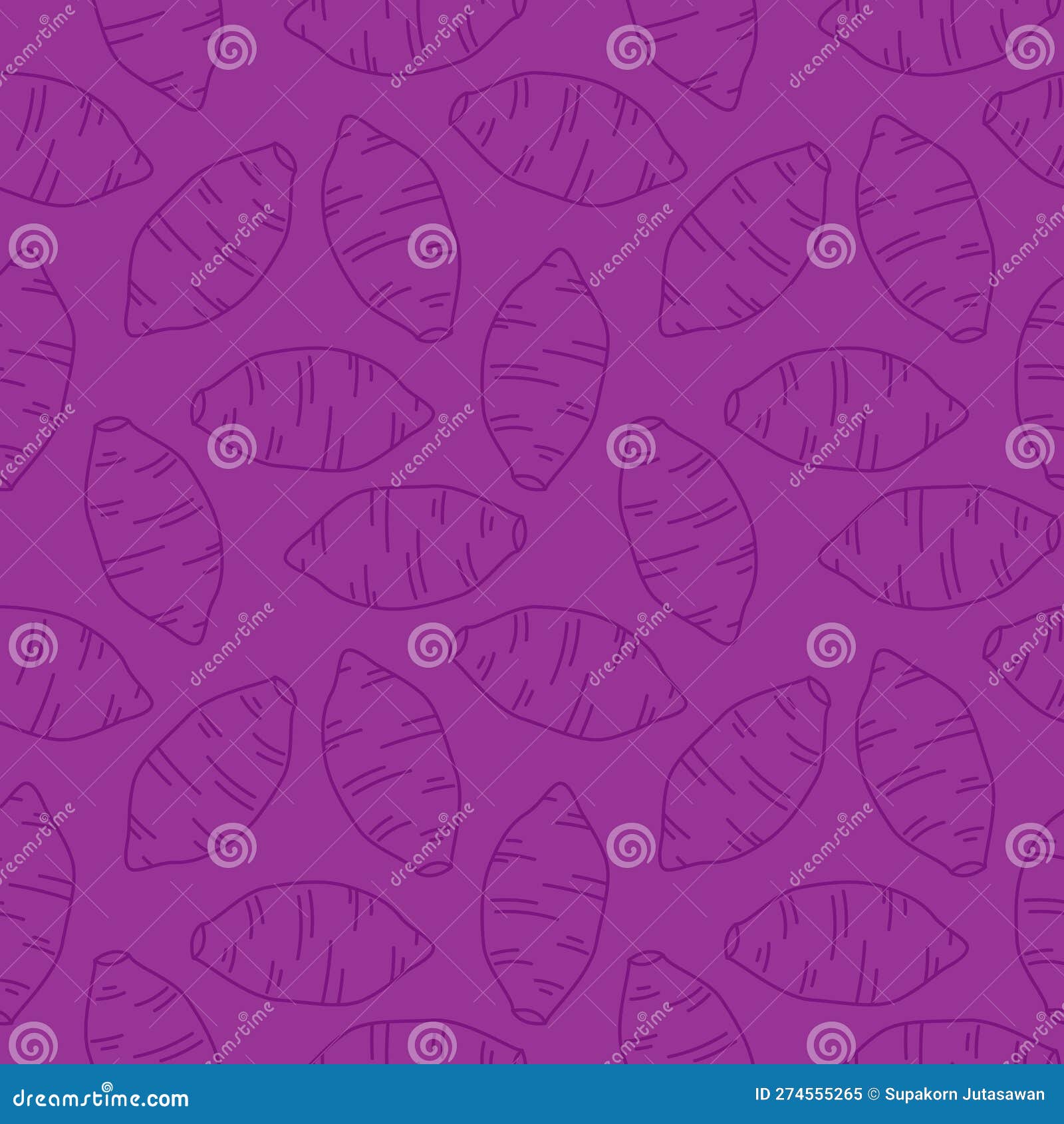 Roasted Sweet Potato. Sweet Potato Pattern Wallpaper Stock Vector ...