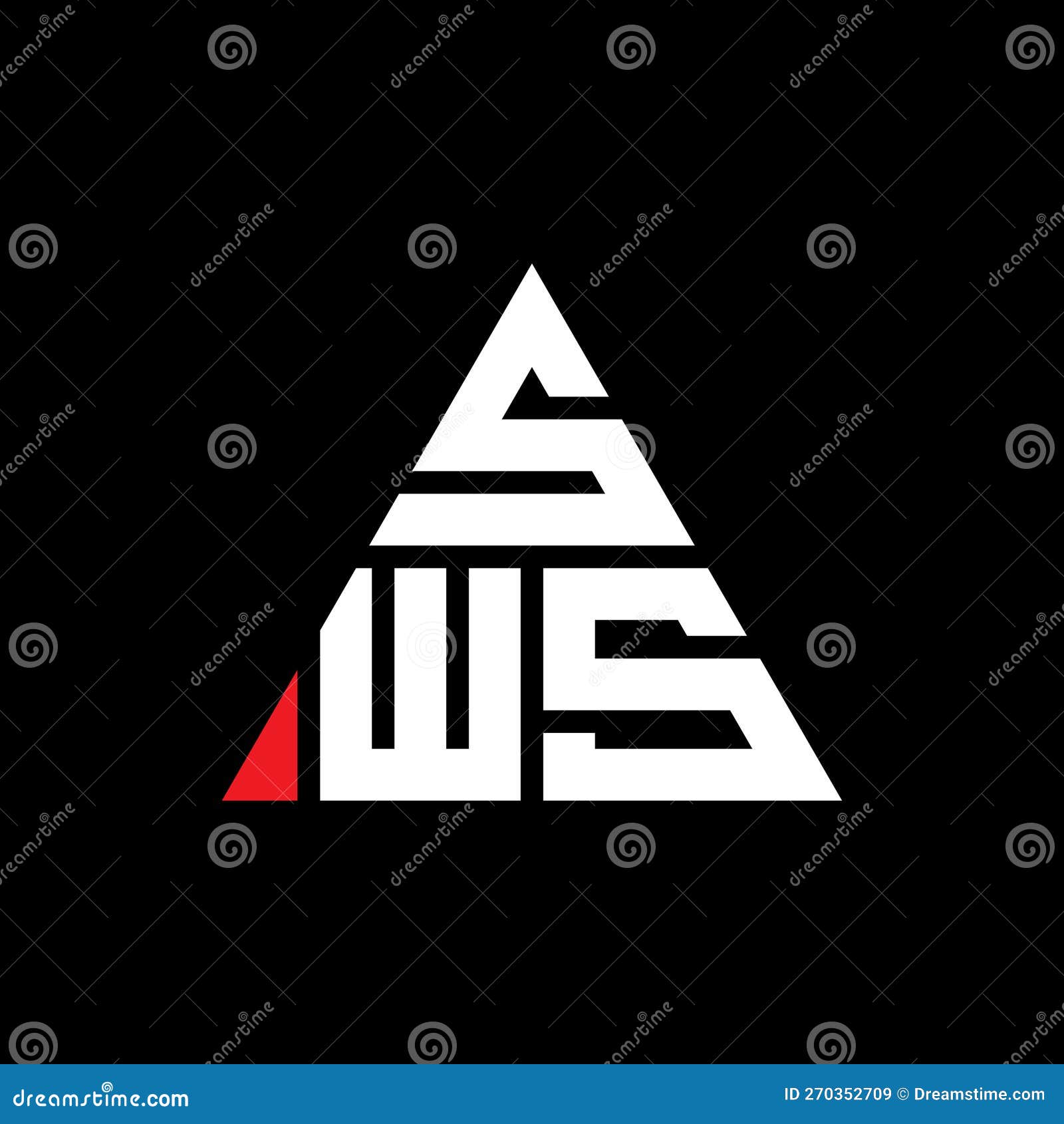 SWS Triangle Letter Logo Design with Triangle Shape. SWS Triangle Logo ...