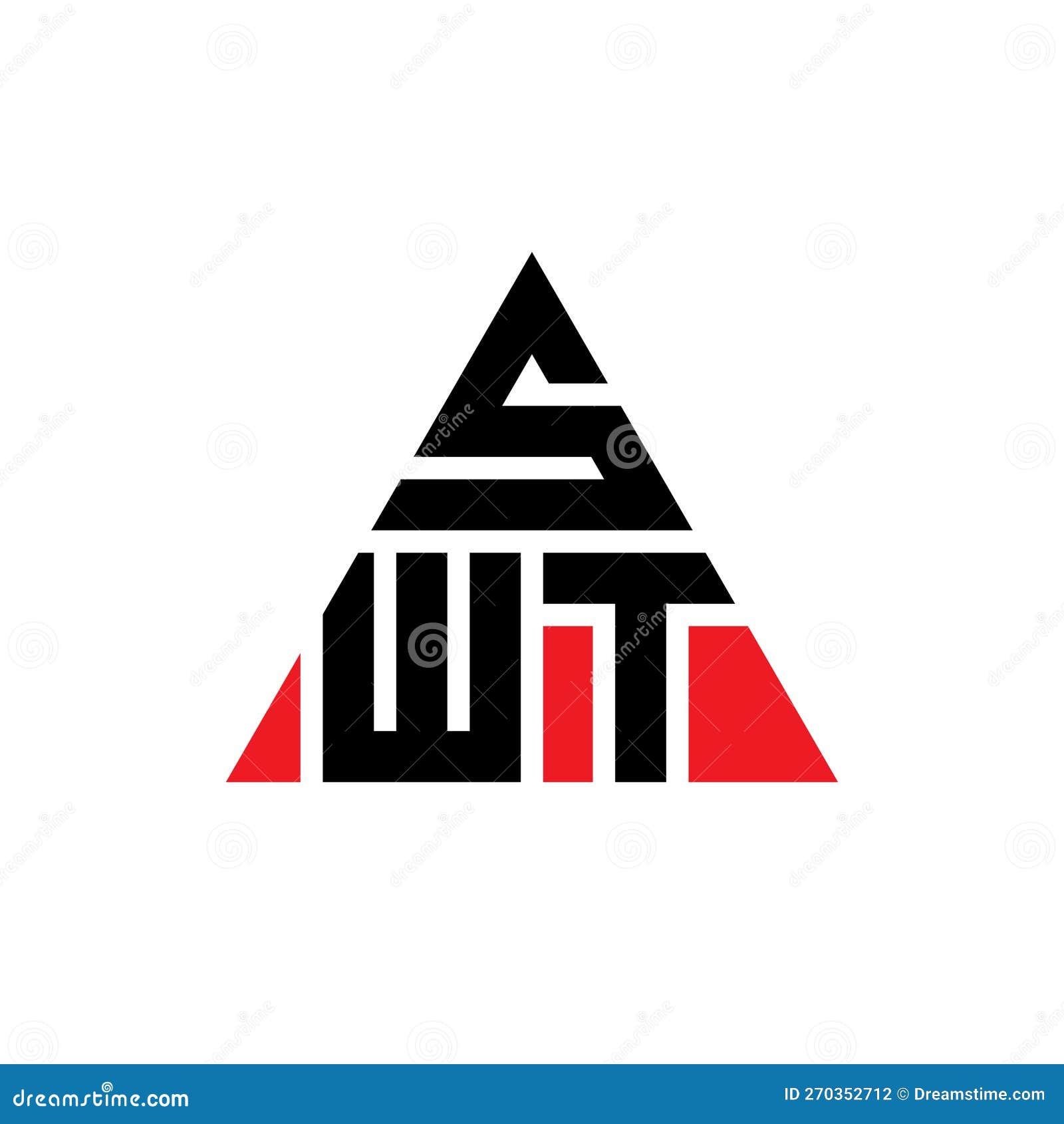SWT Triangle Letter Logo Design with Triangle Shape. SWT Triangle Logo ...