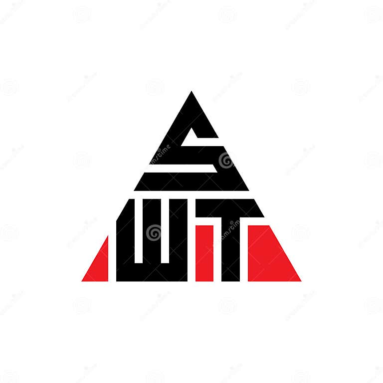 SWT Triangle Letter Logo Design with Triangle Shape. SWT Triangle Logo ...