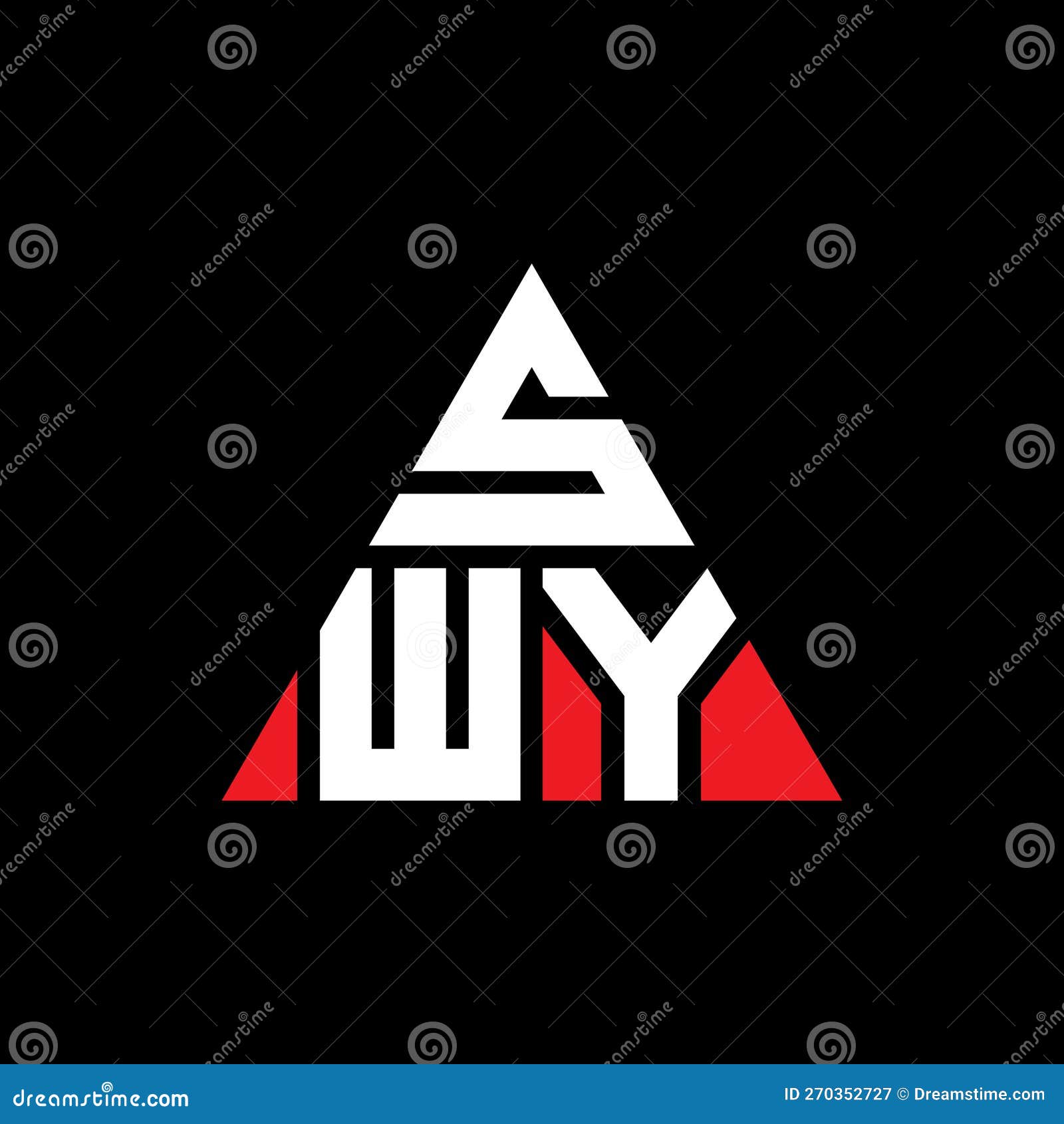 SWY Triangle Letter Logo Design with Triangle Shape. SWY Triangle Logo ...