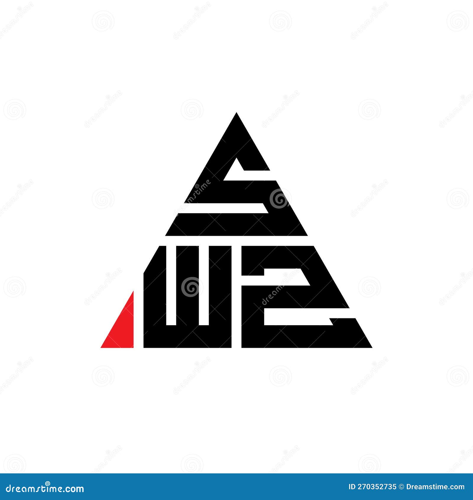 SWZ Triangle Letter Logo Design with Triangle Shape. SWZ Triangle Logo ...