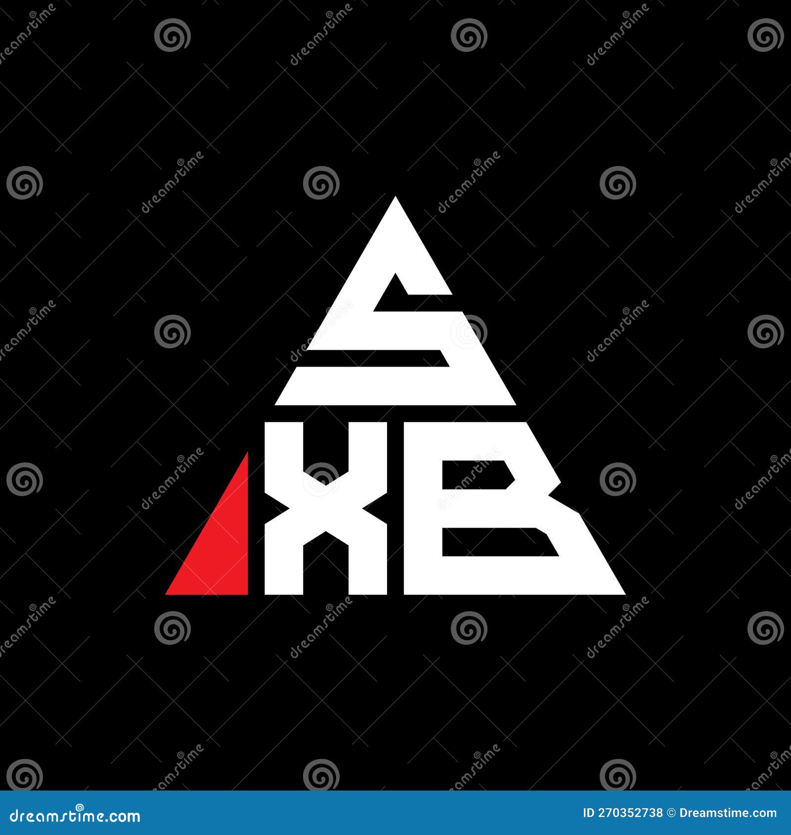 SXB Triangle Letter Logo Design with Triangle Shape. SXB Triangle Logo ...