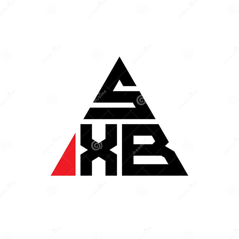 SXB Triangle Letter Logo Design with Triangle Shape. SXB Triangle Logo ...