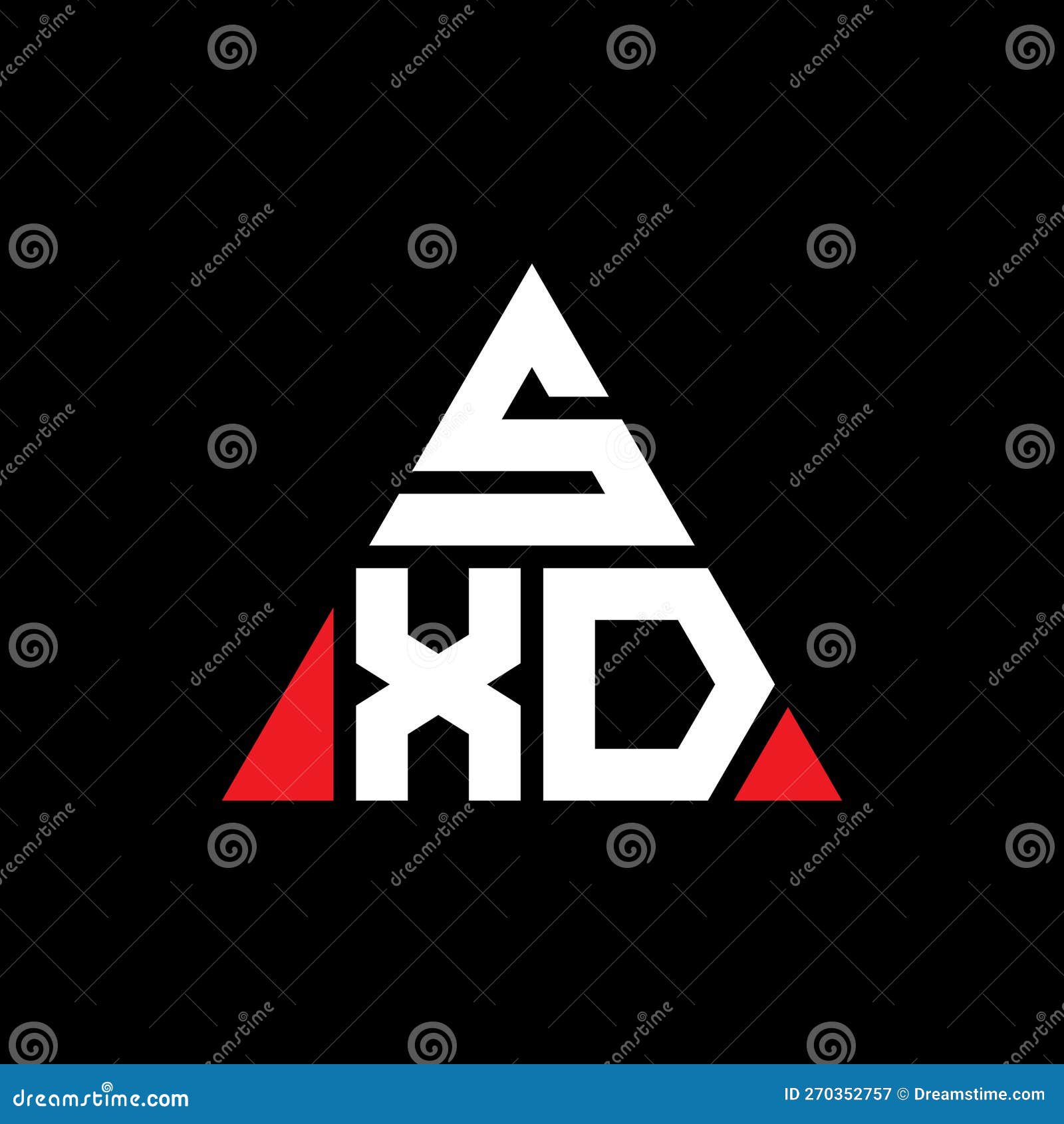 SXD Triangle Letter Logo Design with Triangle Shape. SXD Triangle Logo ...