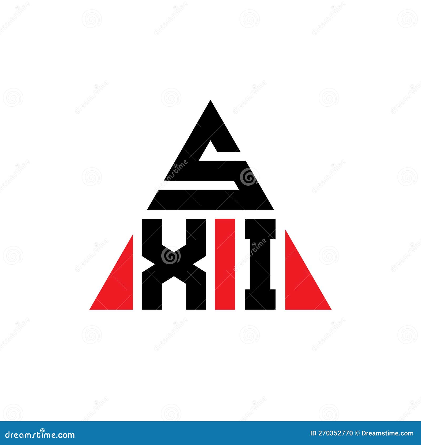 SXI Triangle Letter Logo Design with Triangle Shape. SXI Triangle Logo ...
