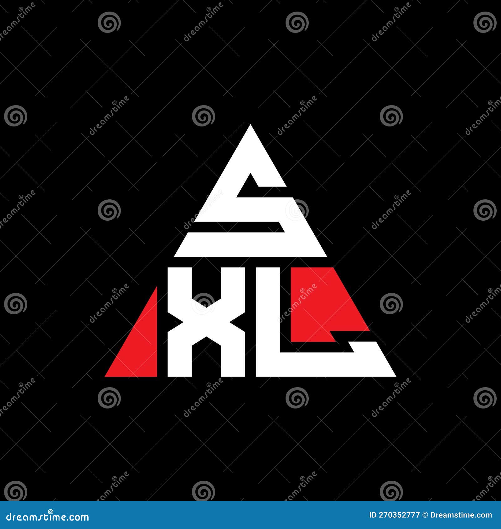 SXL Triangle Letter Logo Design with Triangle Shape. SXL Triangle Logo ...