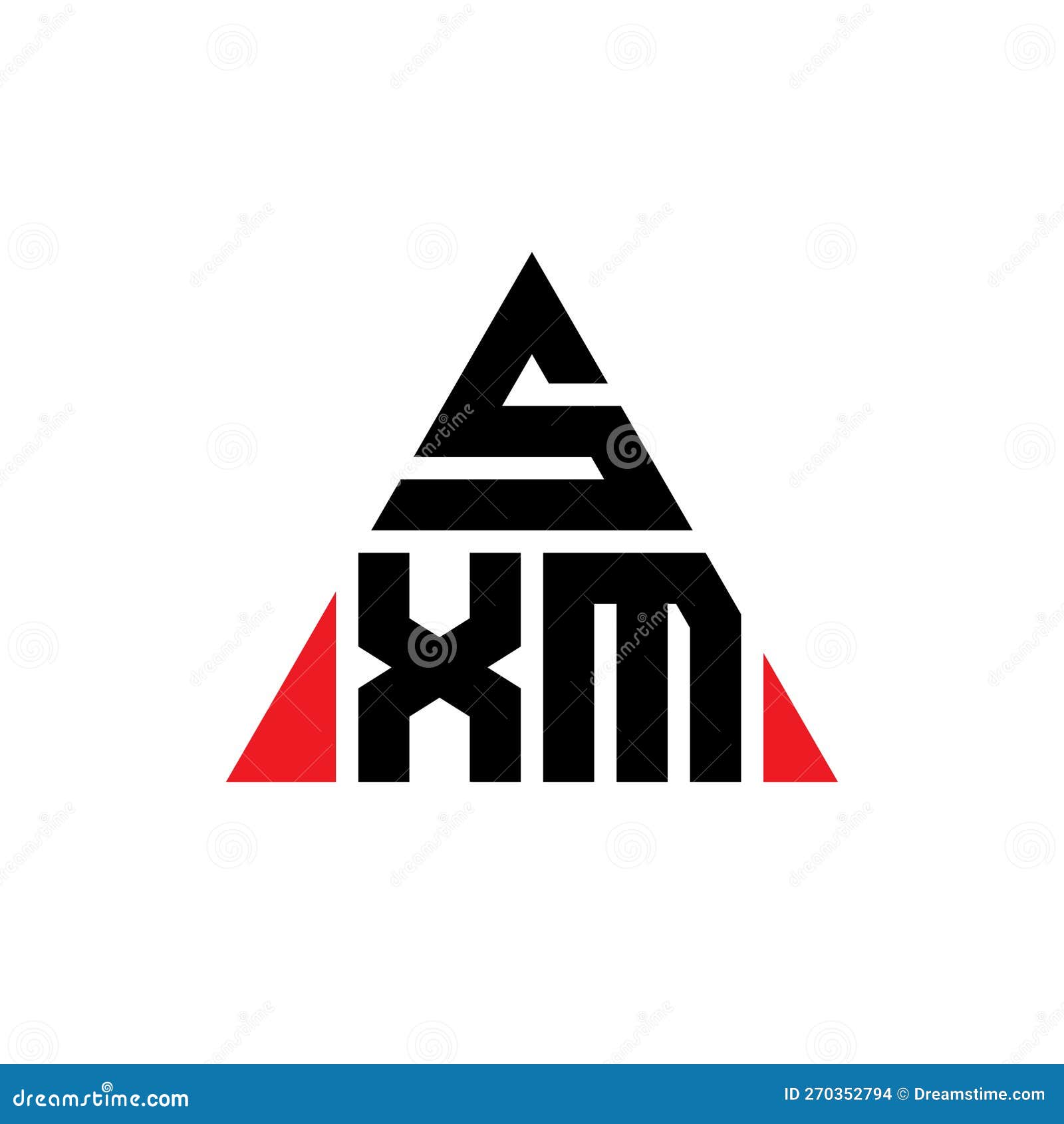 SXM Triangle Letter Logo Design with Triangle Shape. SXM Triangle Logo ...