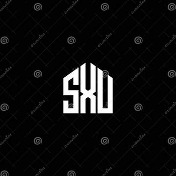 SXU Letter Logo Design on BLACK Background. SXU Creative Initials ...