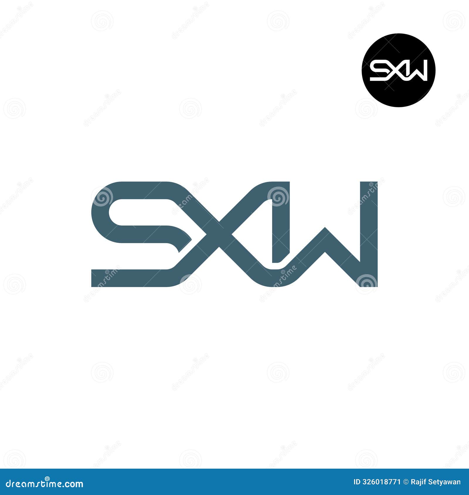SXW Logo Letter Monogram Design Stock Vector - Illustration of brands ...