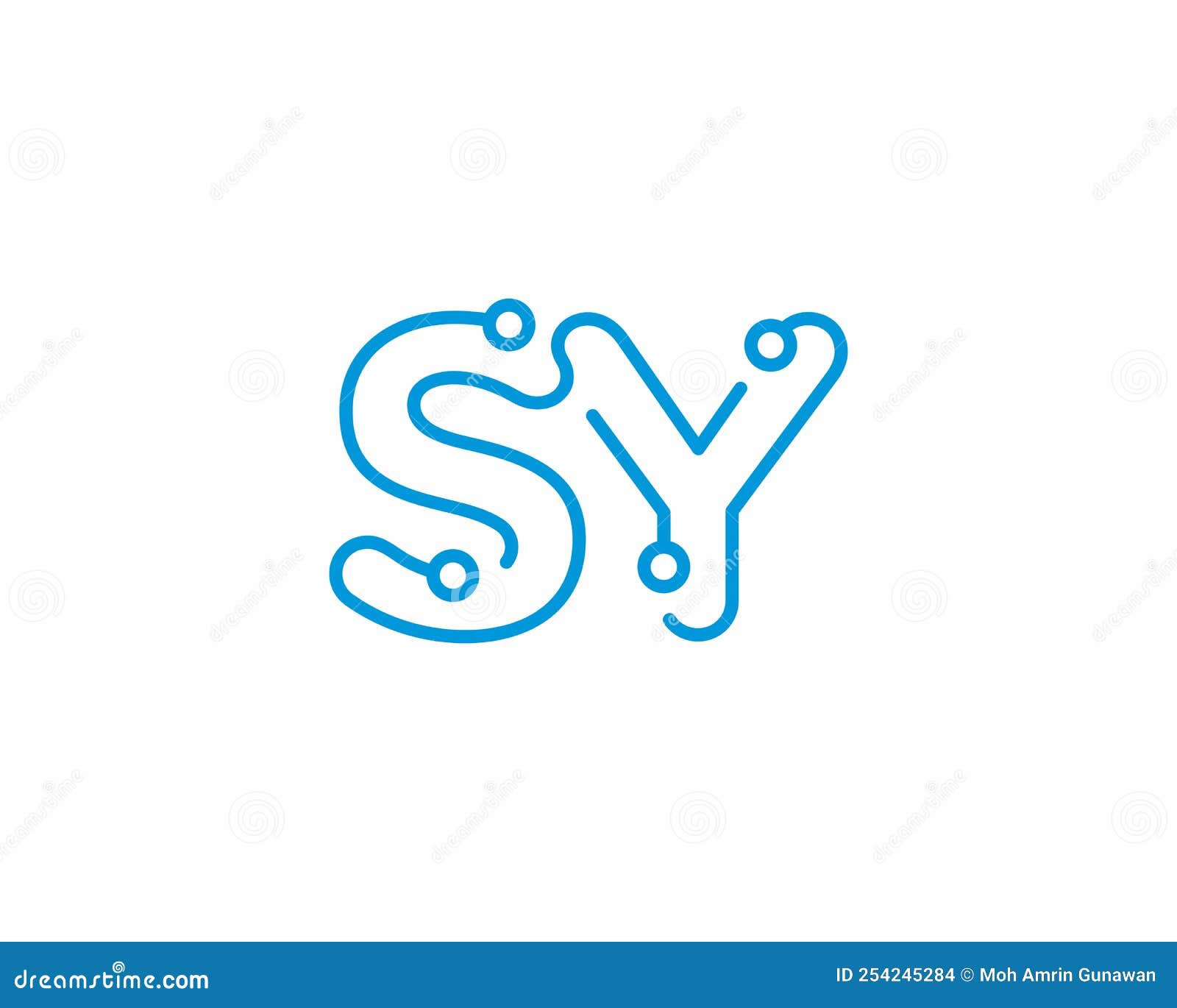 SY Letters, Electronic Circuit, Technology Logo Design Vector 001 Stock ...