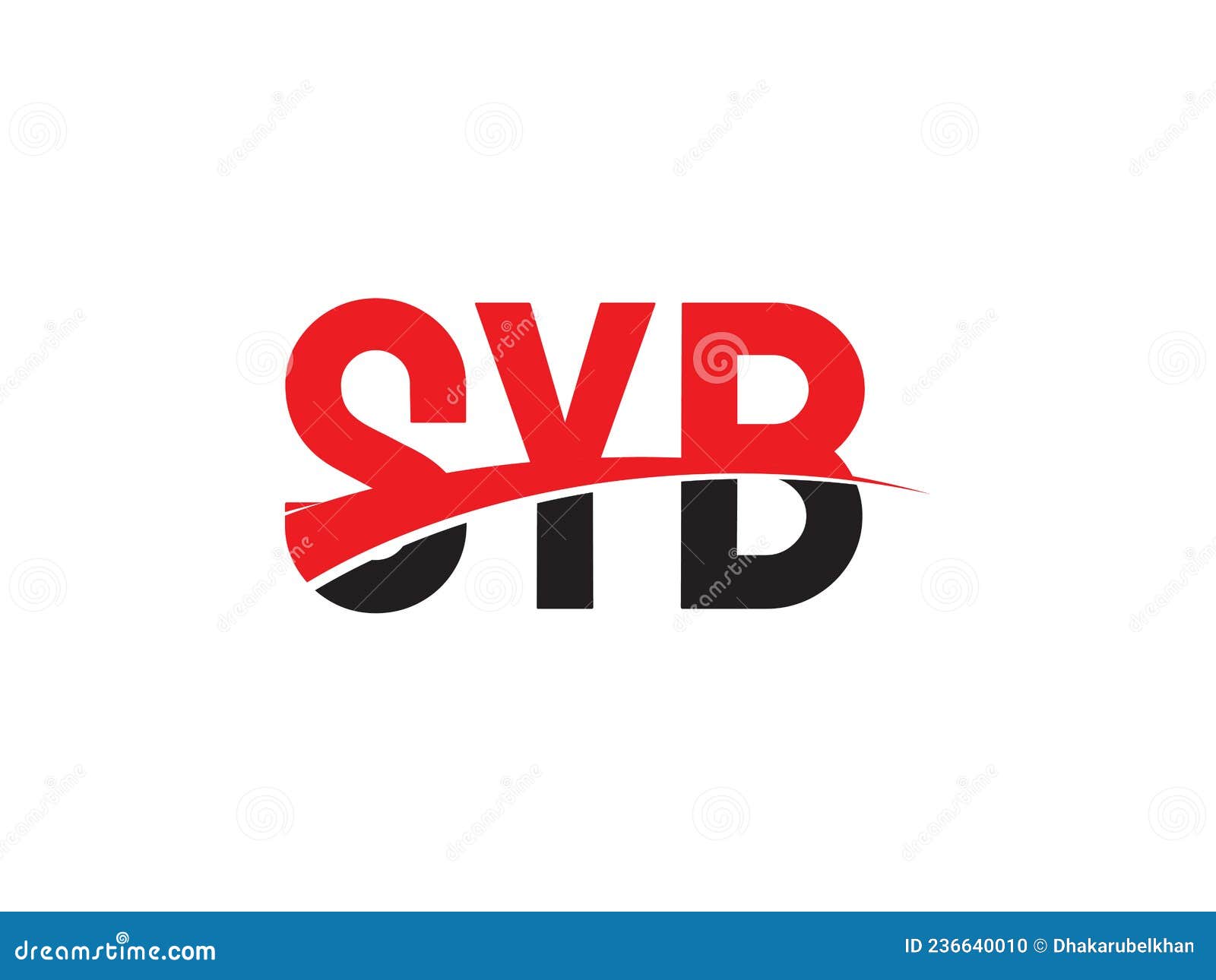SYB Letter Initial Logo Design Vector Illustration Stock Vector ...