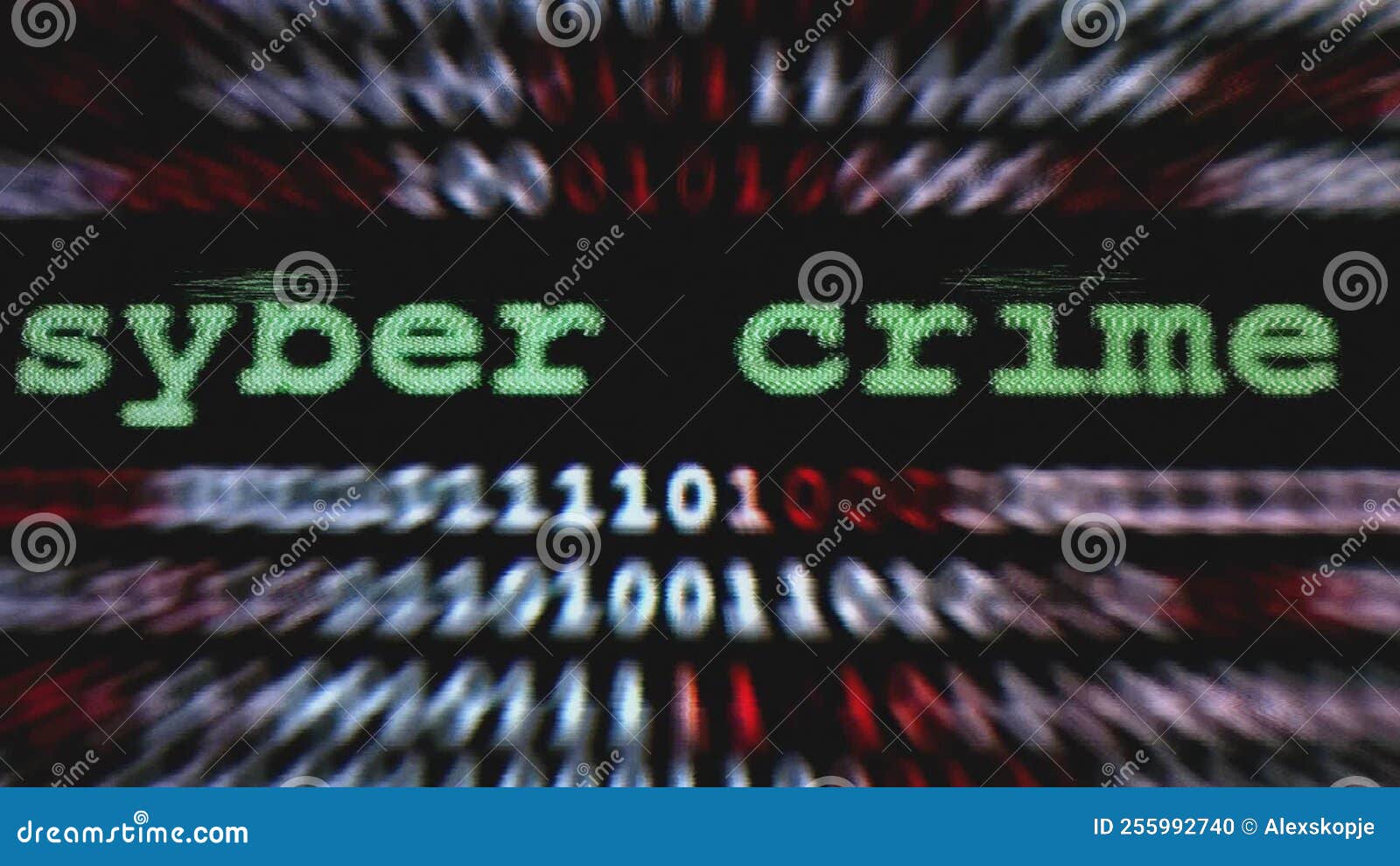 Syber Crime Broken Data on the Screen Glitch Effect Stock Footage ...