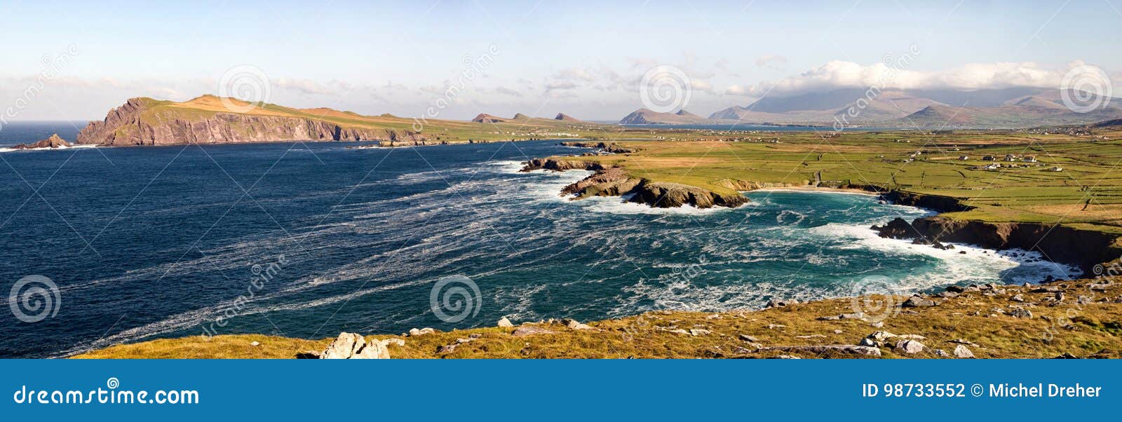Sybil head panoramic stock photo. Image of dingle, peninsula - 98733552
