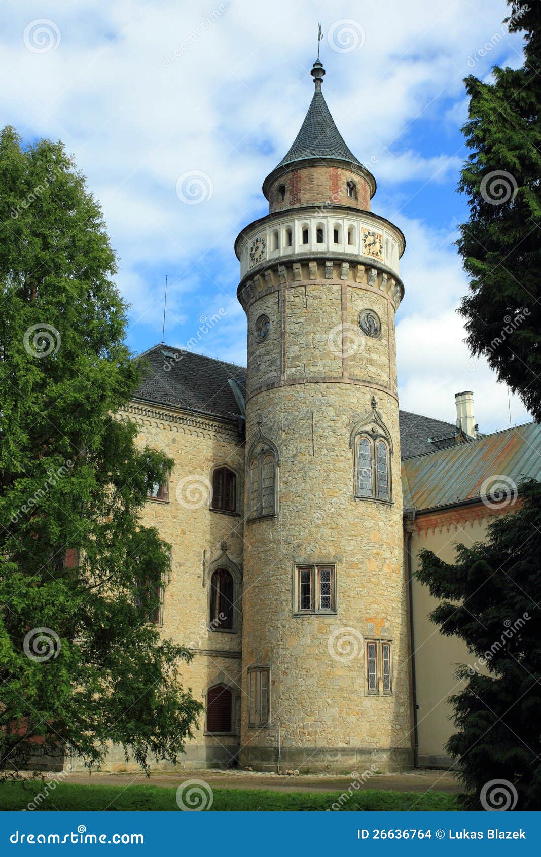 Sychrov castle stock photo. Image of czech, sychrov, gothic - 26636764