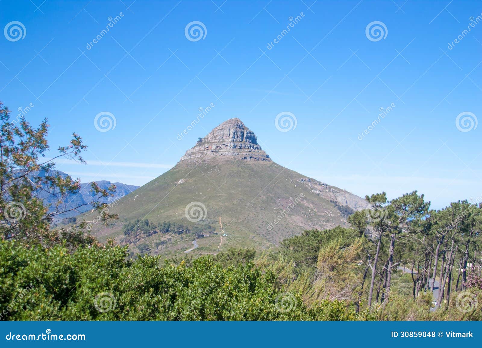 Sydafrika Cape Town, Lejonhuvud, UAR Arkivfoto - Bild av halvö ...