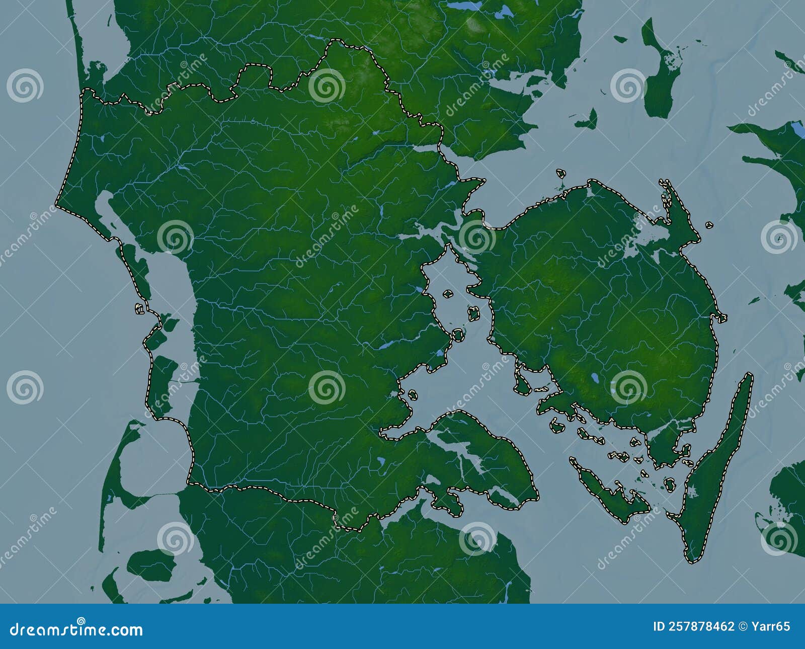 Syddanmark, Denmark. Physical. No Legend Stock Illustration ...