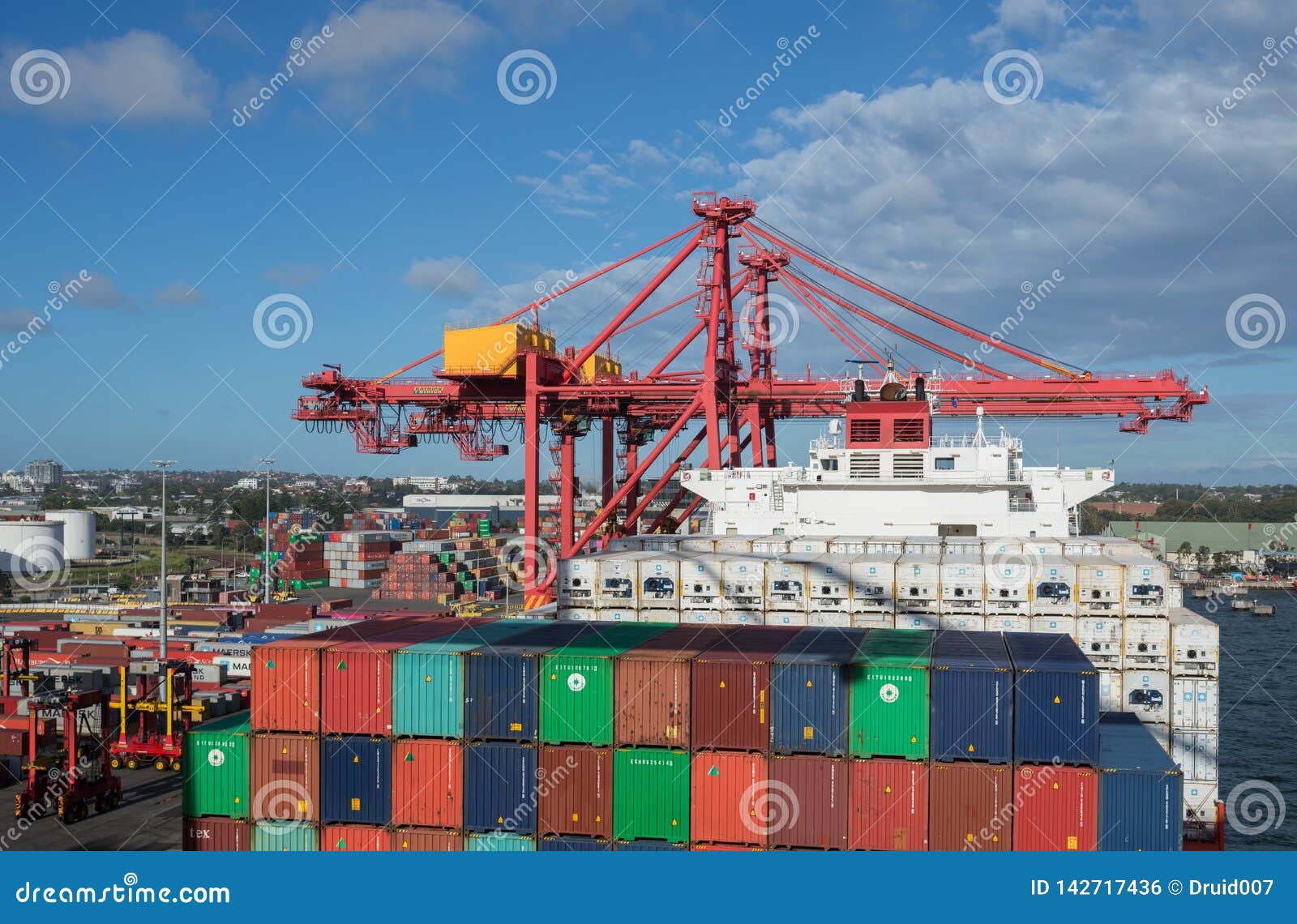Sydney shipping containers editorial photo. Image of berth - 142717436