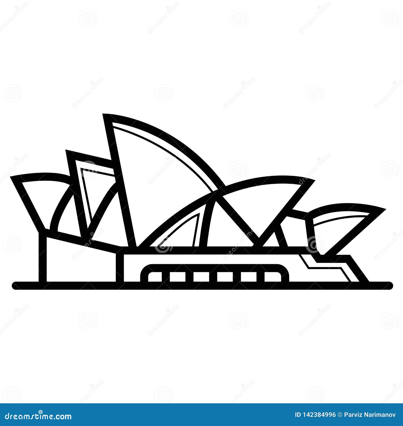 Sydney city. Vector editorial photo. Illustration of drawing - 142384996