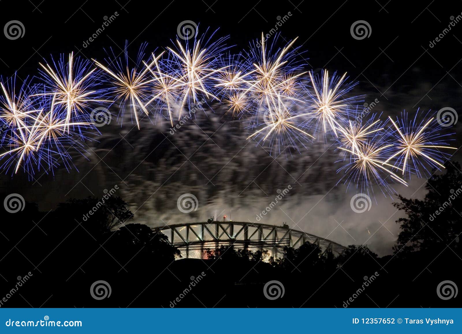 Sydney Firework Bridge stock photo. Image of stars, party - 12357652