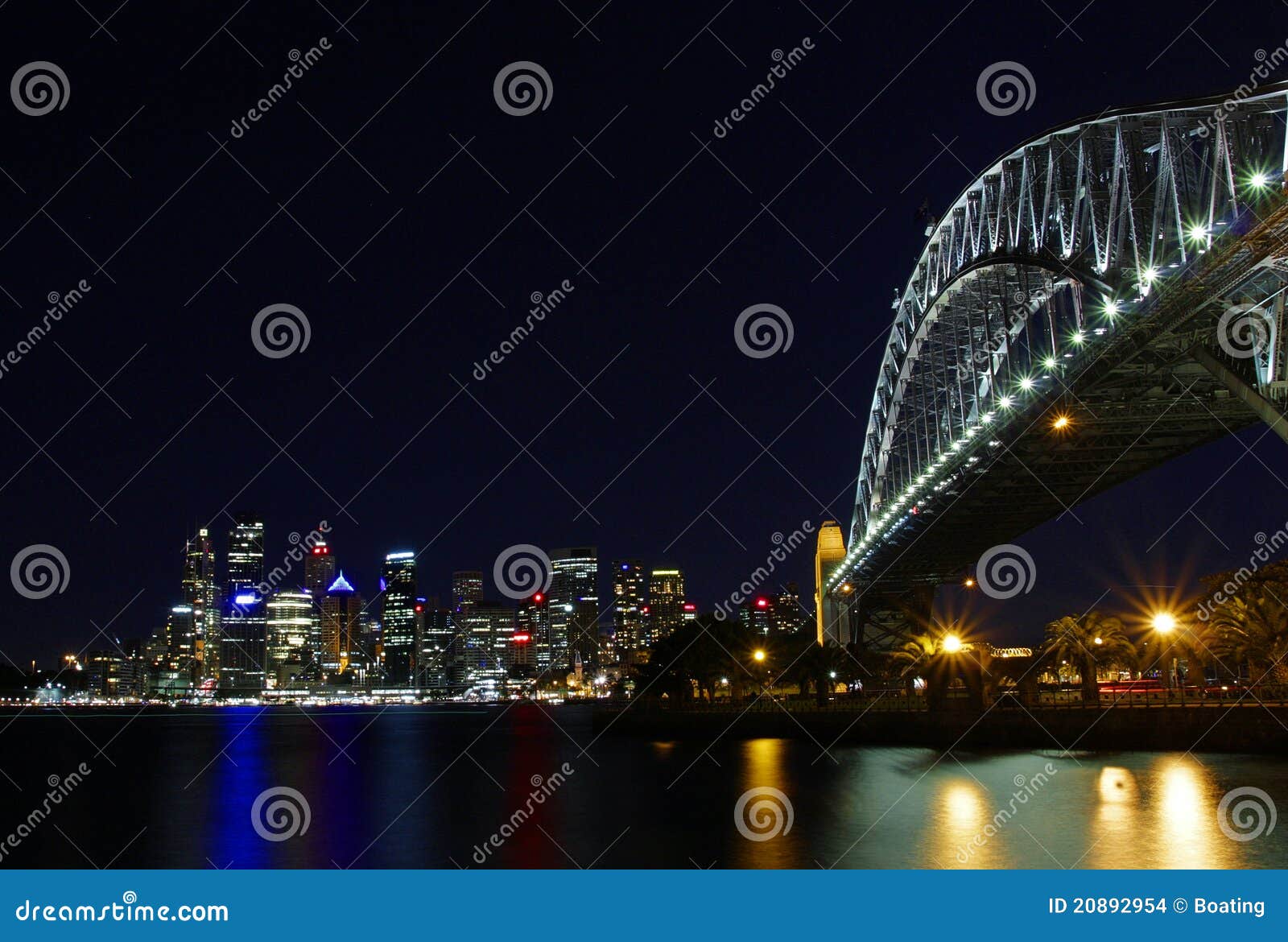Sydney Habour Bridge at Night Stock Photo - Image of city, light: 20892954