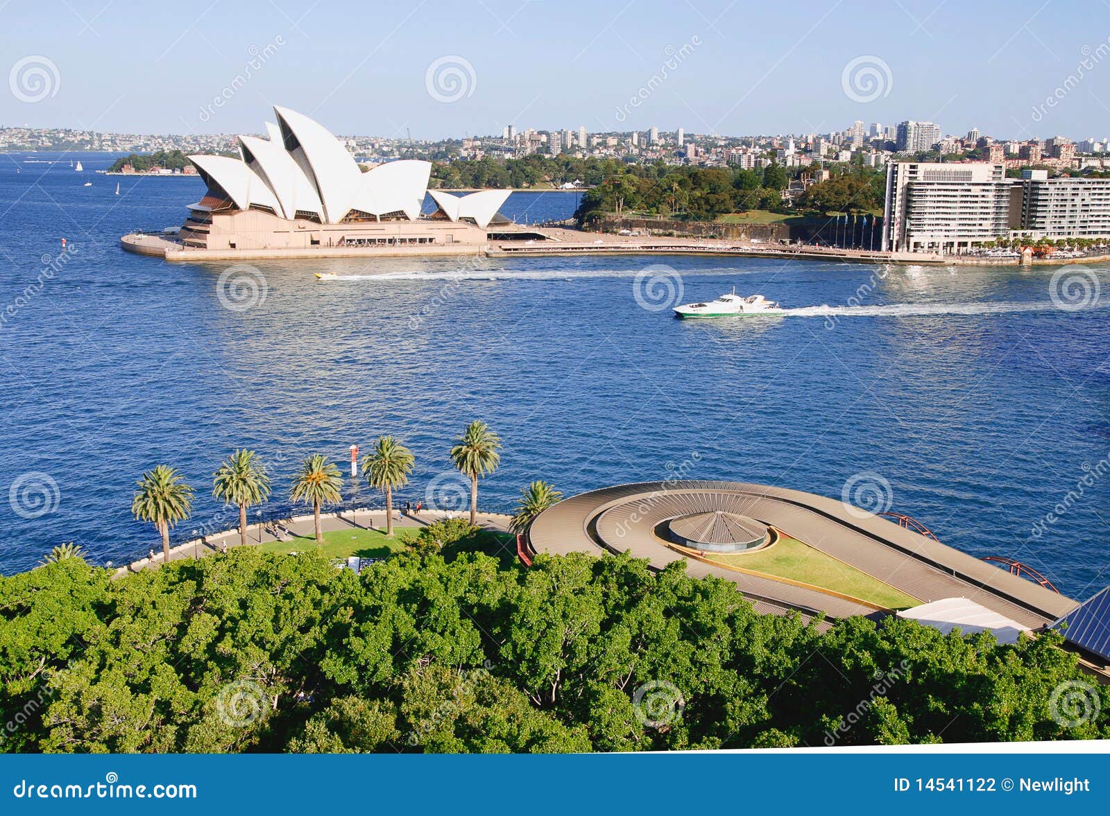 Sydney Harbor Bay And Sydney Downtown Skyline With Opera House In A ...