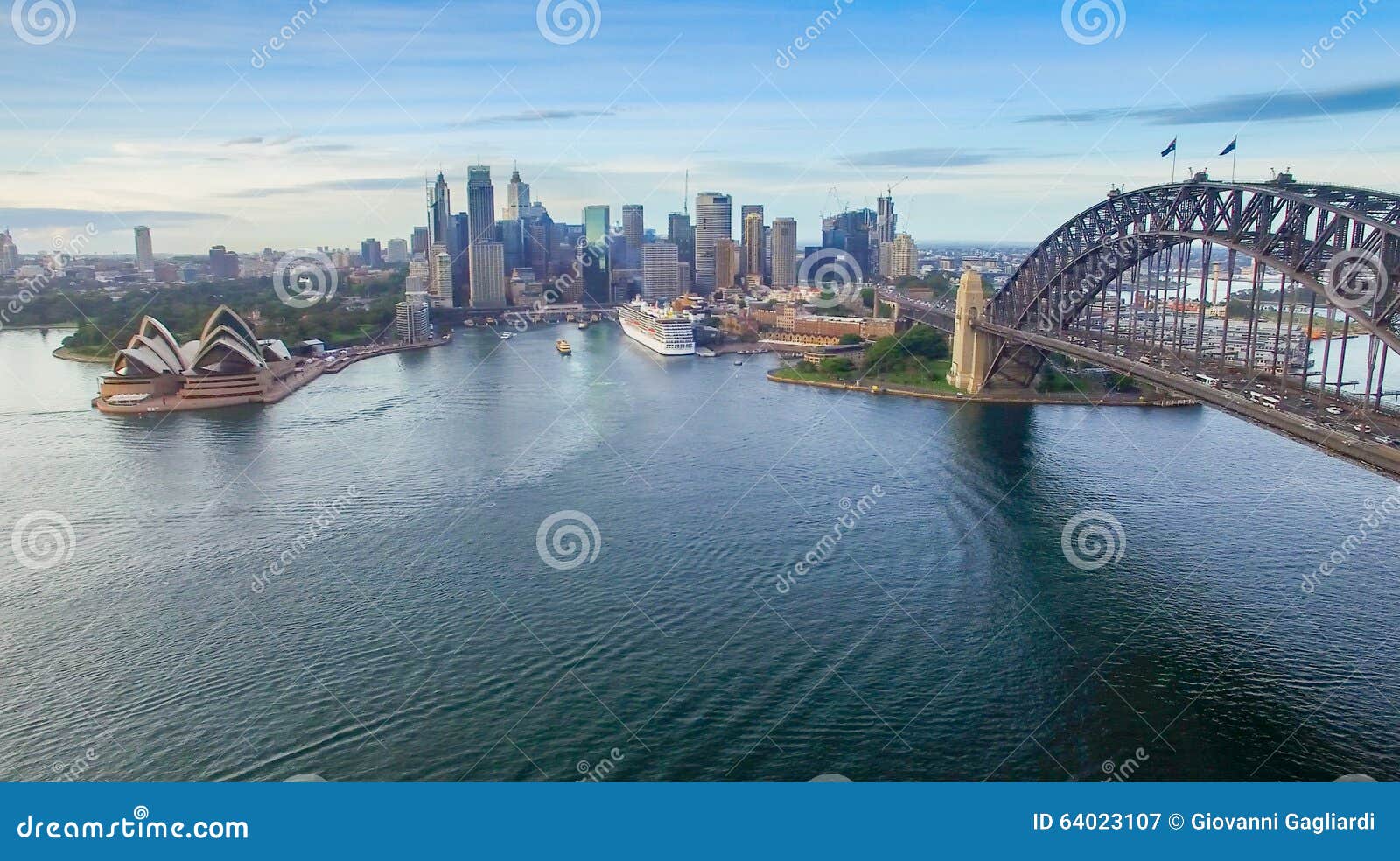 Sydney Harbour Bridge Aerial View Editorial Photography - Image of ...