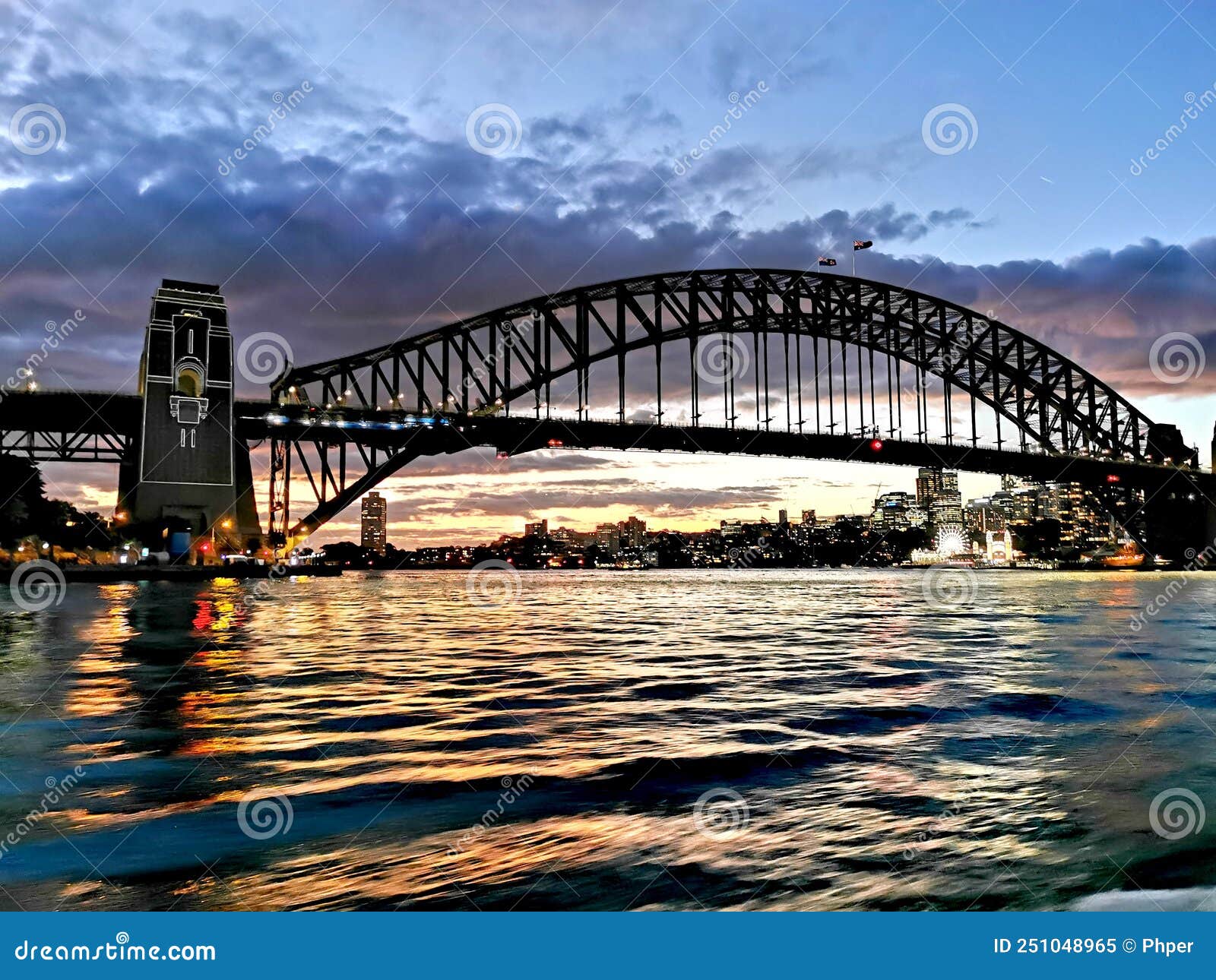 Sydney Harbour Bridge in Dusk, Australia Editorial Image - Image of ...
