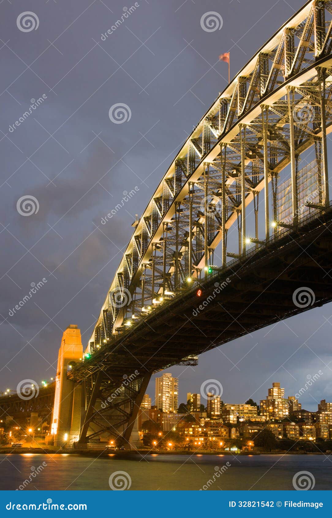 Sydney Harbour Bridge at Dusk Stock Photo - Image of bridge, dusk: 32821542