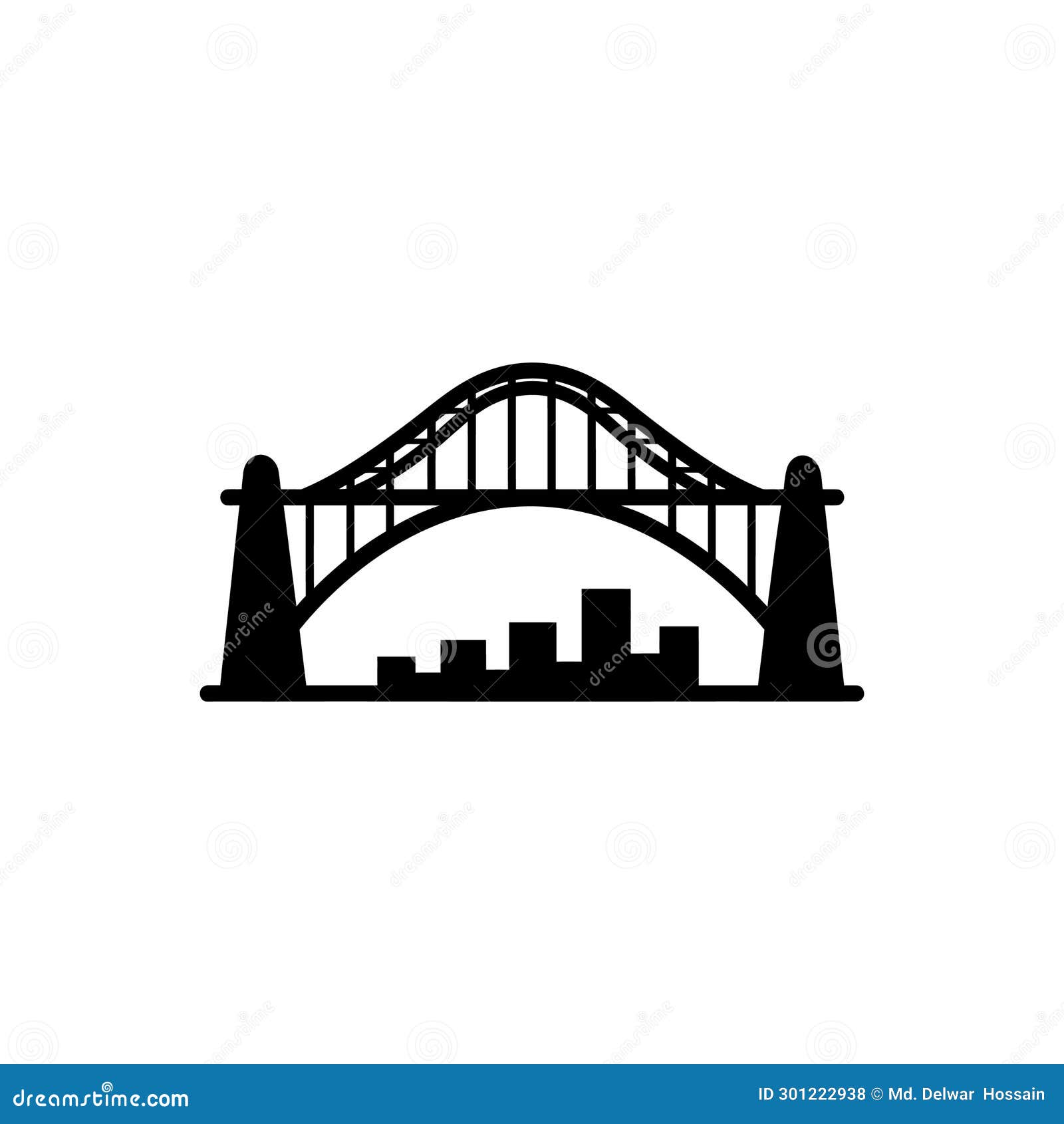 The Sydney Harbour Bridge Icon Stock Illustration - Illustration of ...