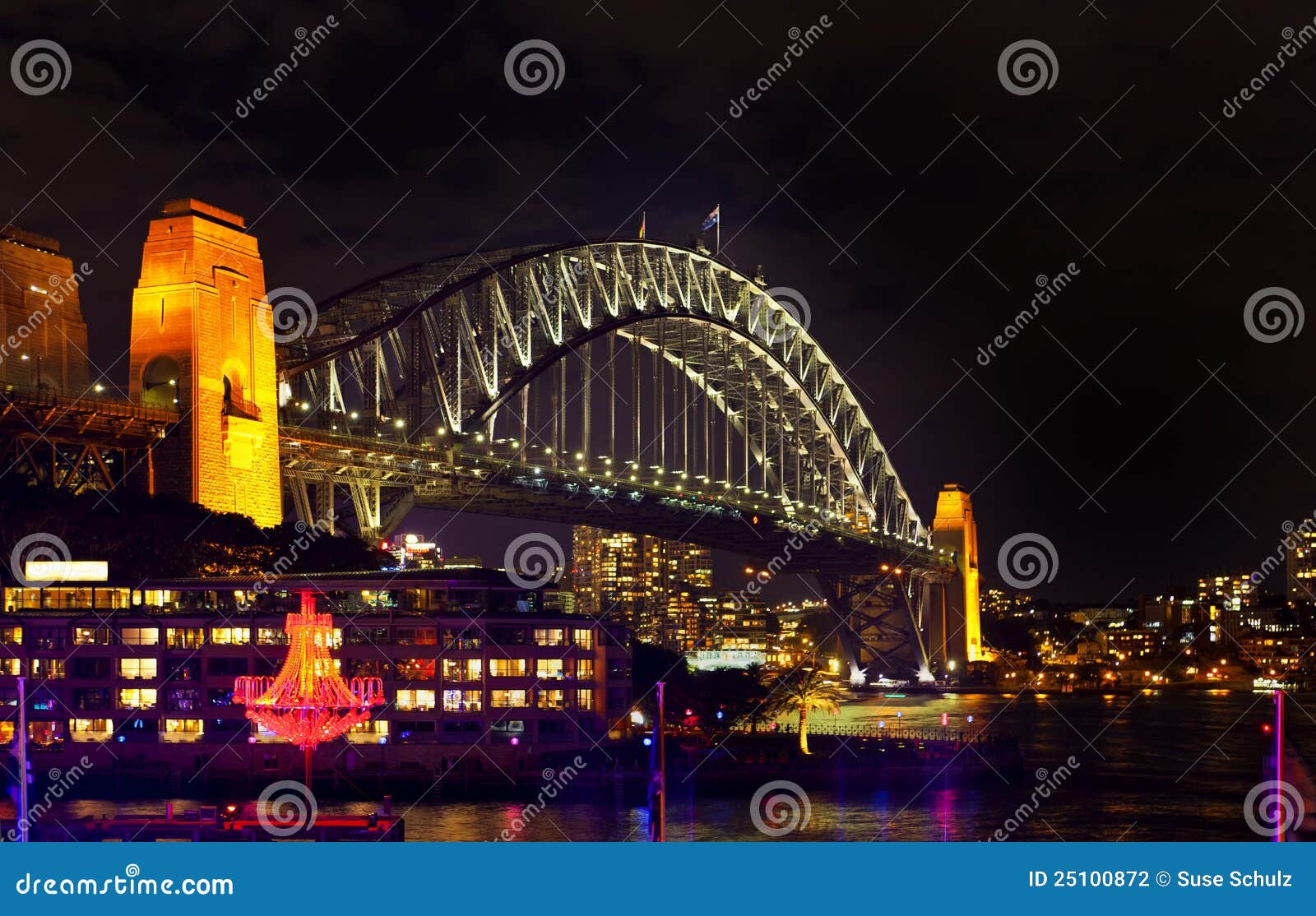 Sydney Harbour Bridge by Night Editorial Photography - Image of sydney ...