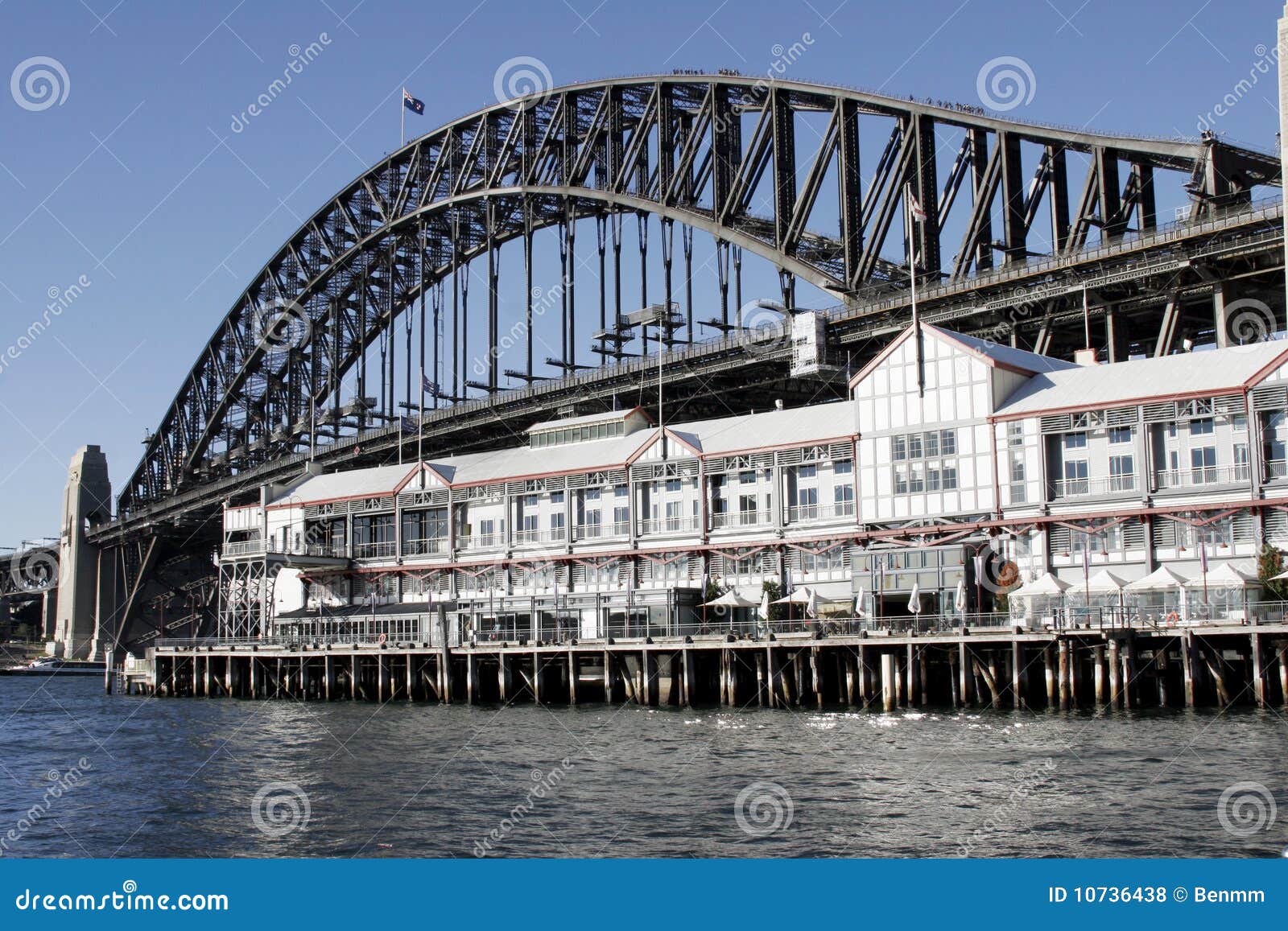 Sydney Harbour Bridge from Walsh Bay Stock Photo - Image of cityscape ...
