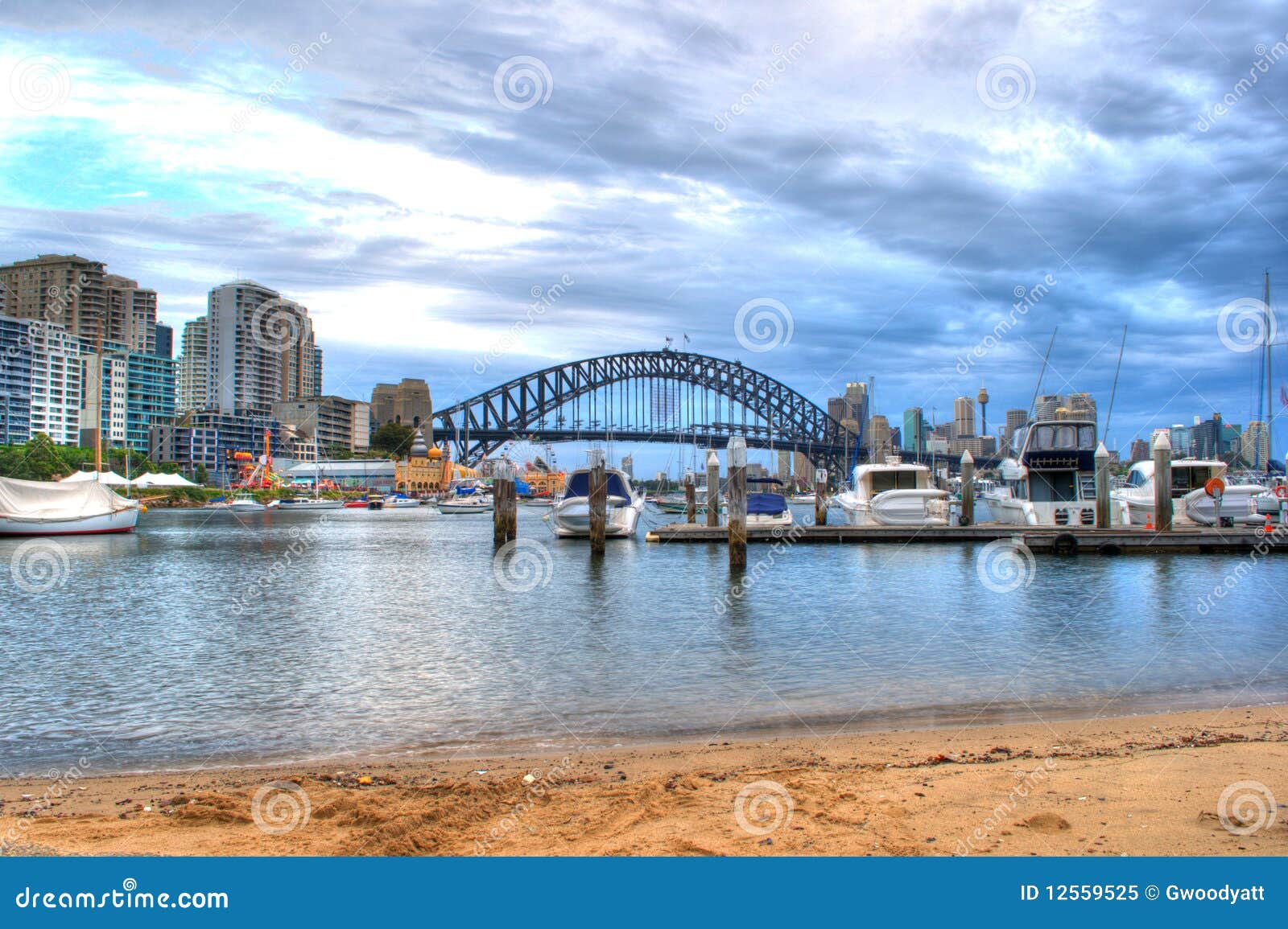 Sydney Harbour from Lavender Bay Stock Image - Image of jetty, park ...
