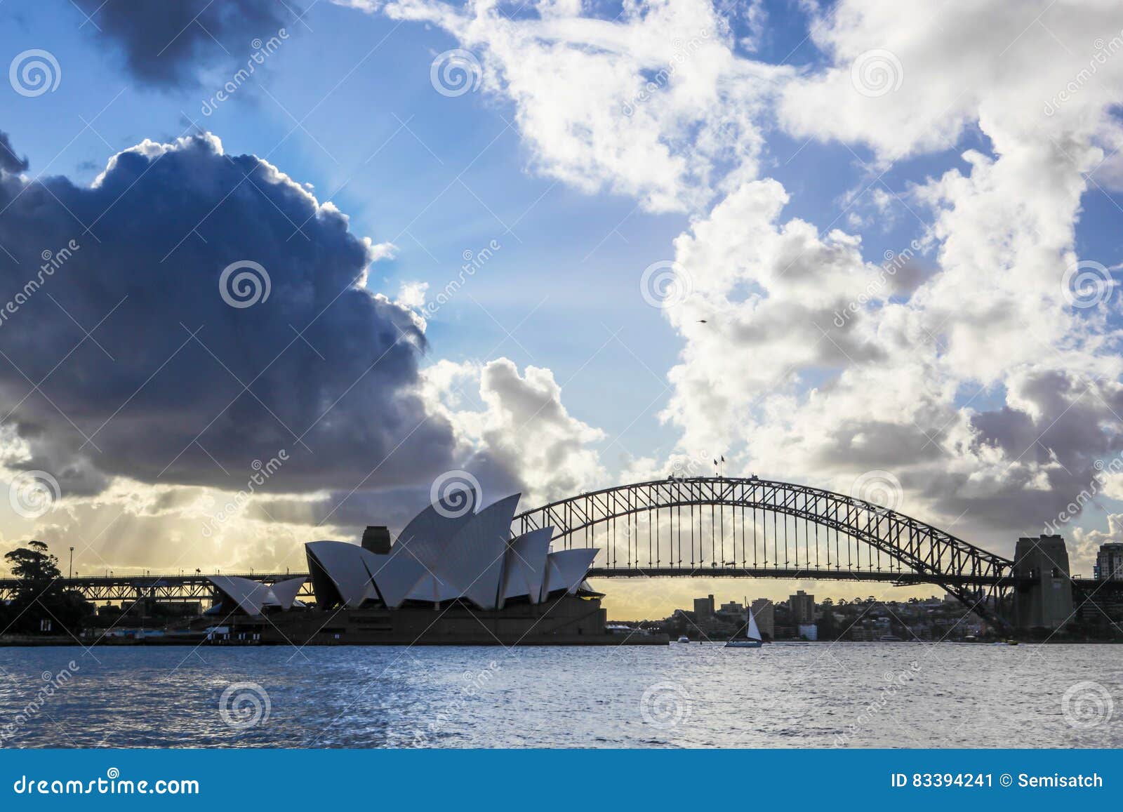 Sydney Harbour with Opera House and Bridge Editorial Photo - Image of ...