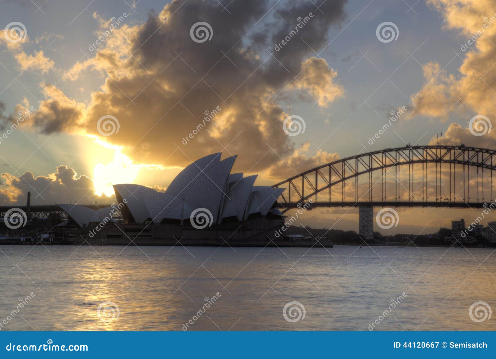 Sydney Harbour with Opera House and Bridge Editorial Photography ...