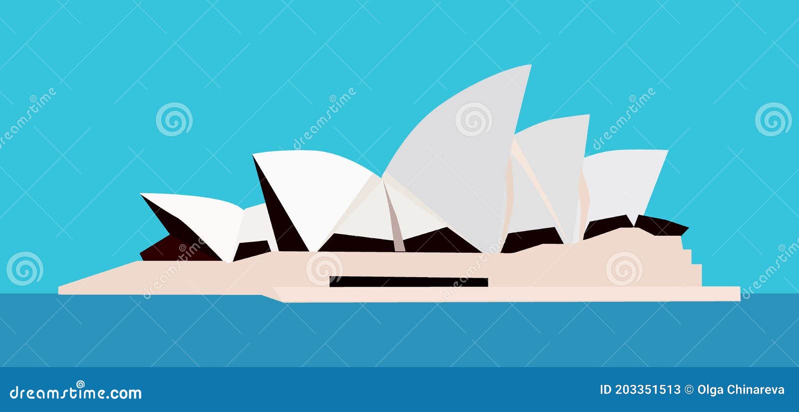 Sydney Opera House on a Blue Background Editorial Stock Photo ...