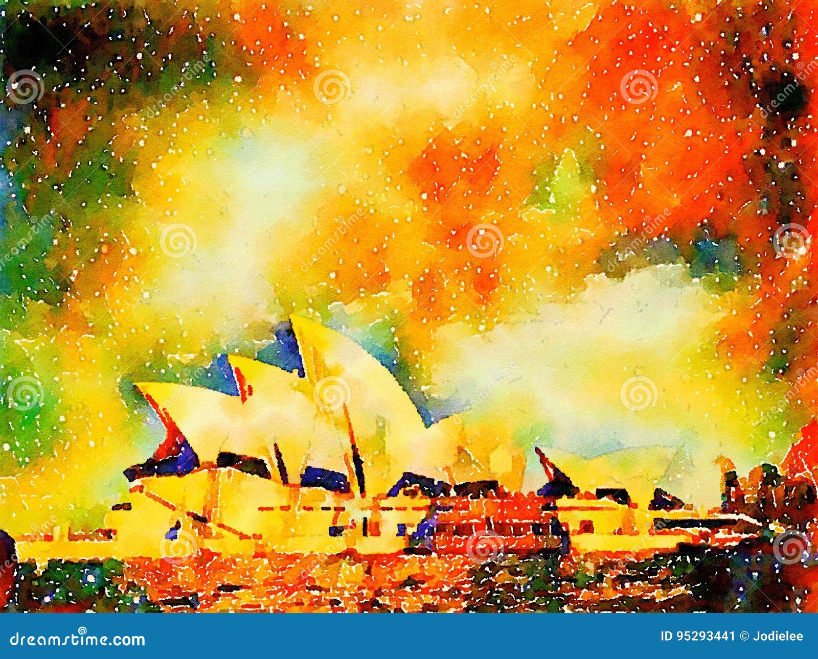 Sydney Opera House and Colored Sky Editorial Photo - Illustration of ...