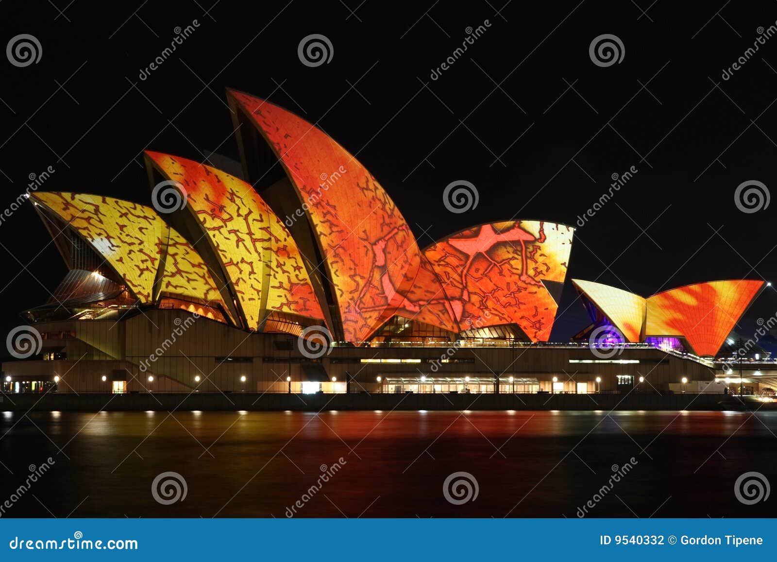 Sydney Opera House with Festival Lighting. Editorial Photography ...