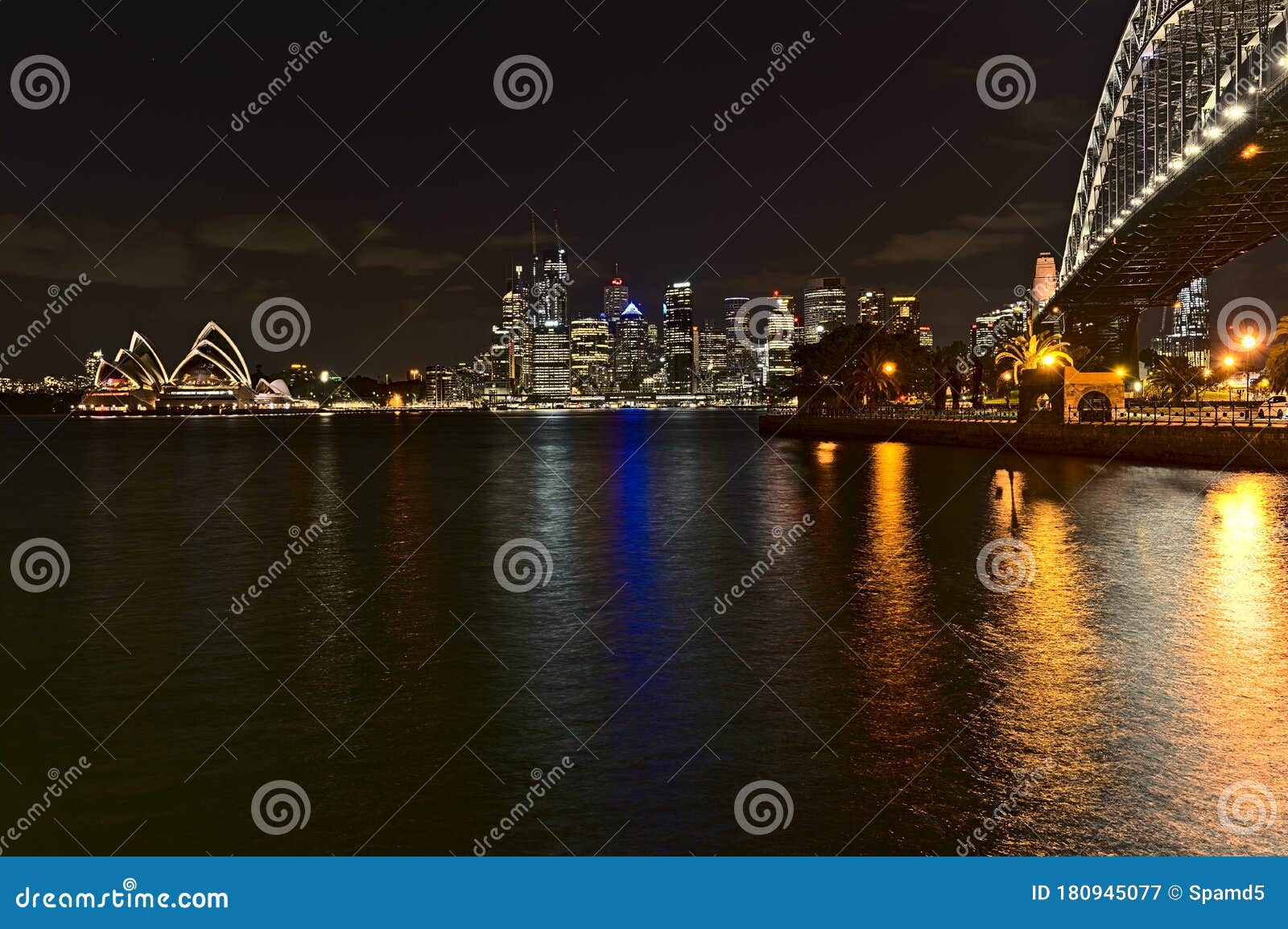 Sydney Opera House at Night from Milsons Point Editorial Photography ...
