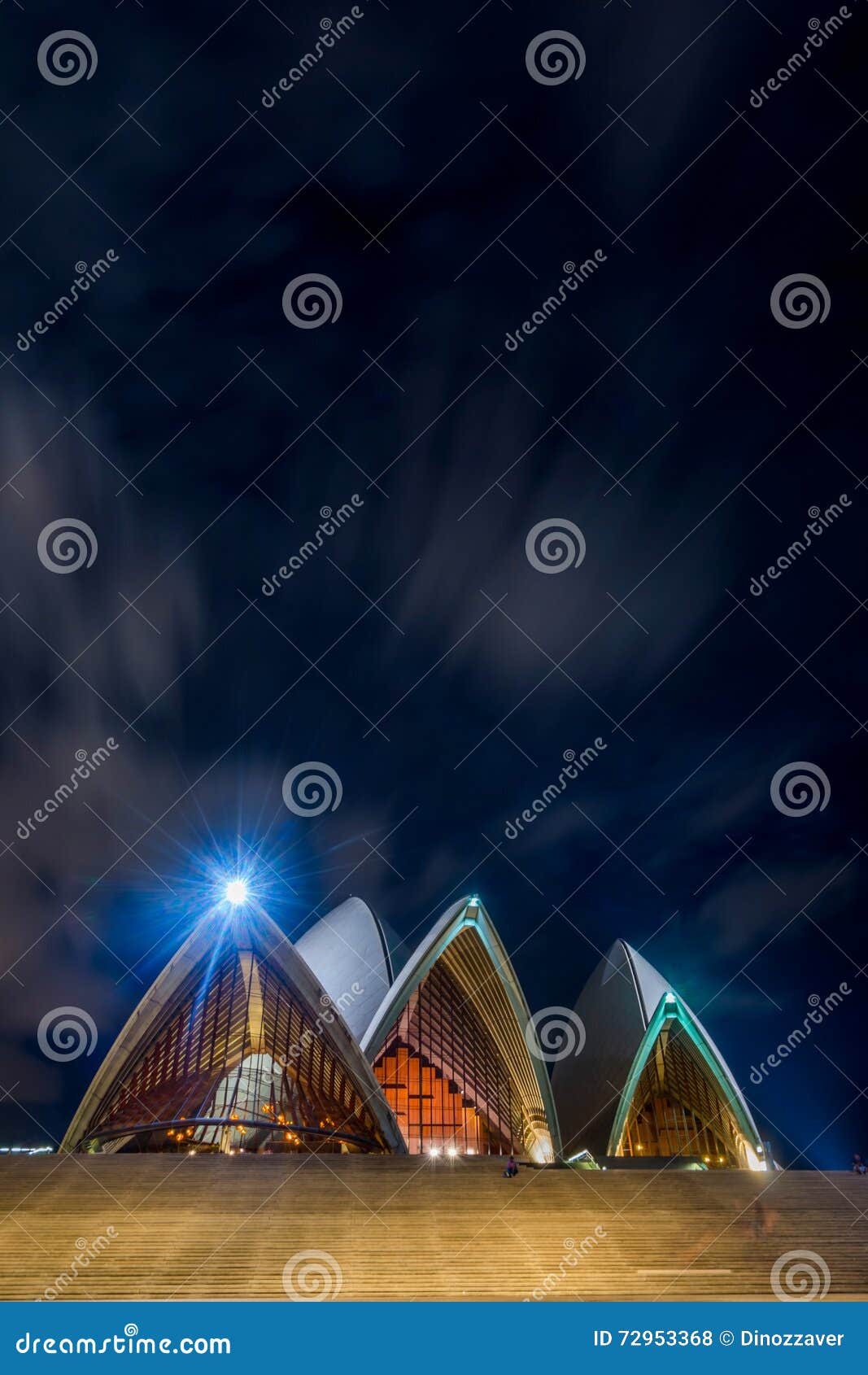 Sydney Opera House at Night Editorial Stock Photo - Image of place ...