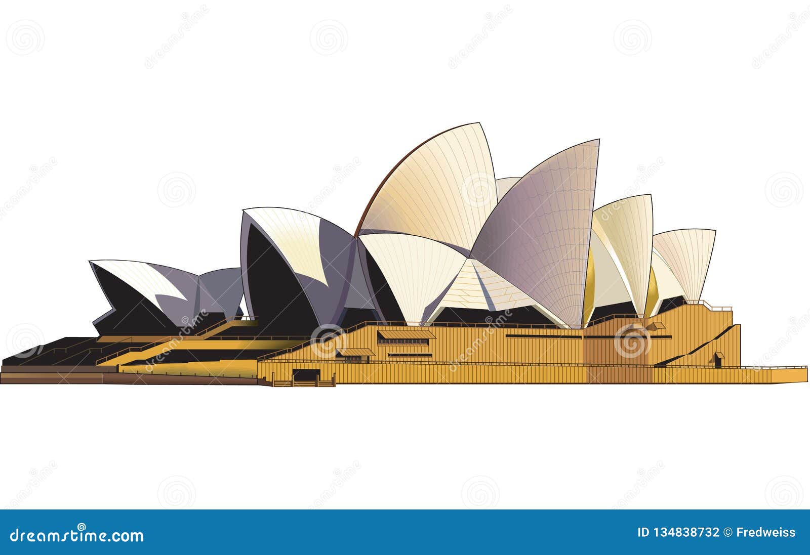 Sydney Opera House Vector Illustration Redaktionelles Stockfotografie ...