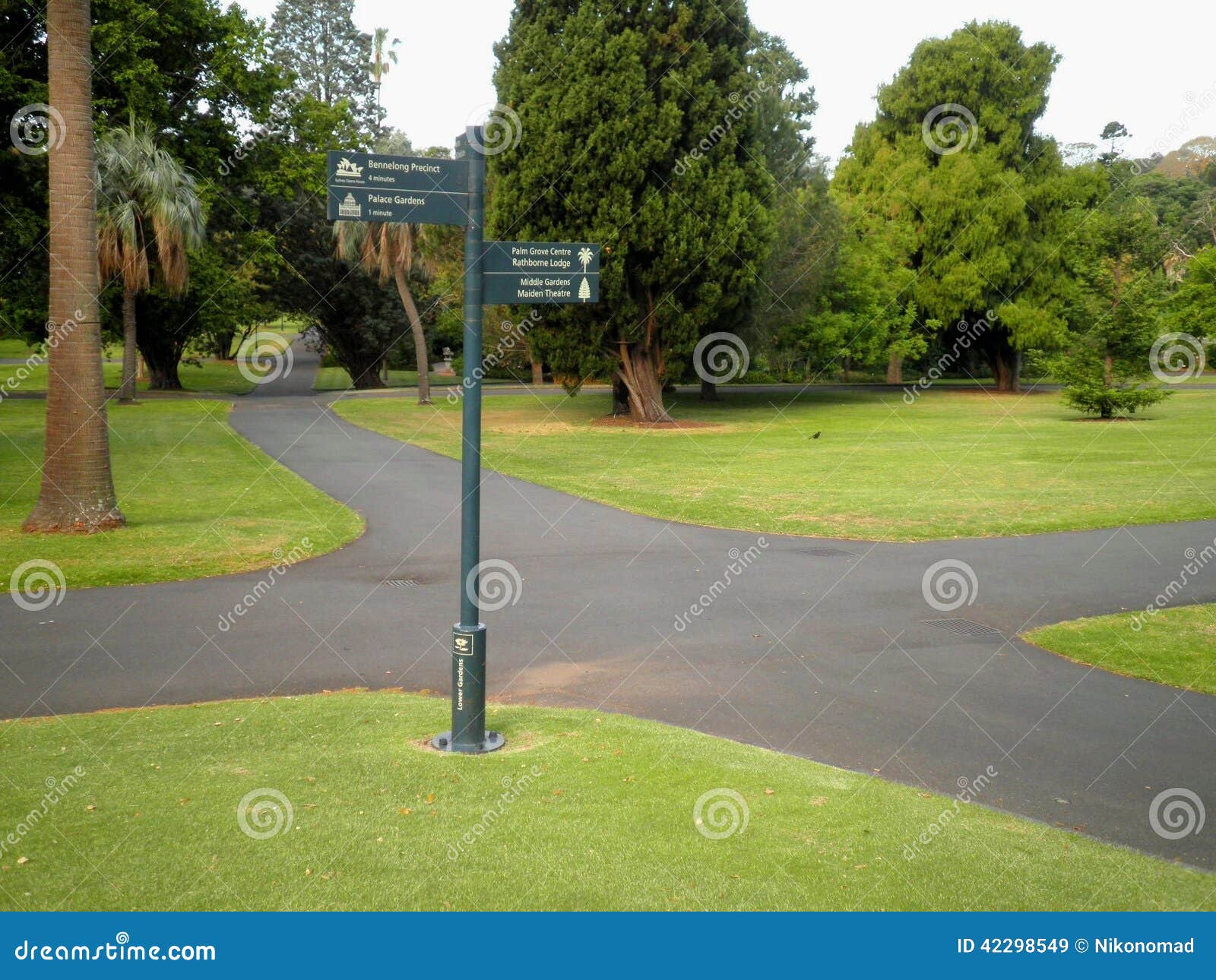 Sydney Park Sign Crossroads Stock Image - Image of crossroads, gardens ...