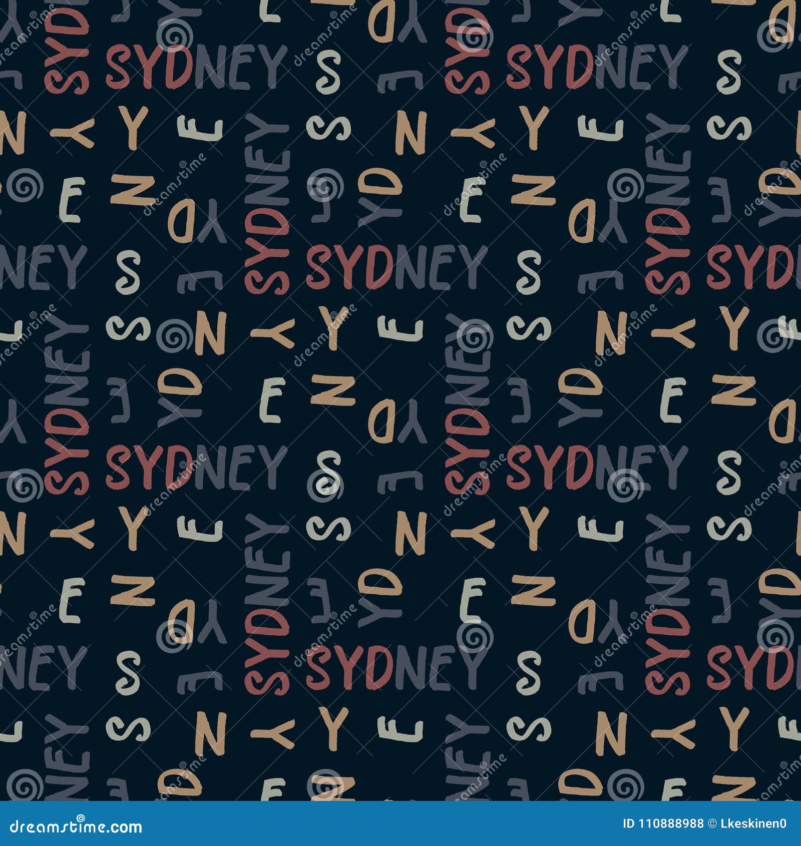 Sydney Pattern Seamless Design Stock Vector - Illustration of ...