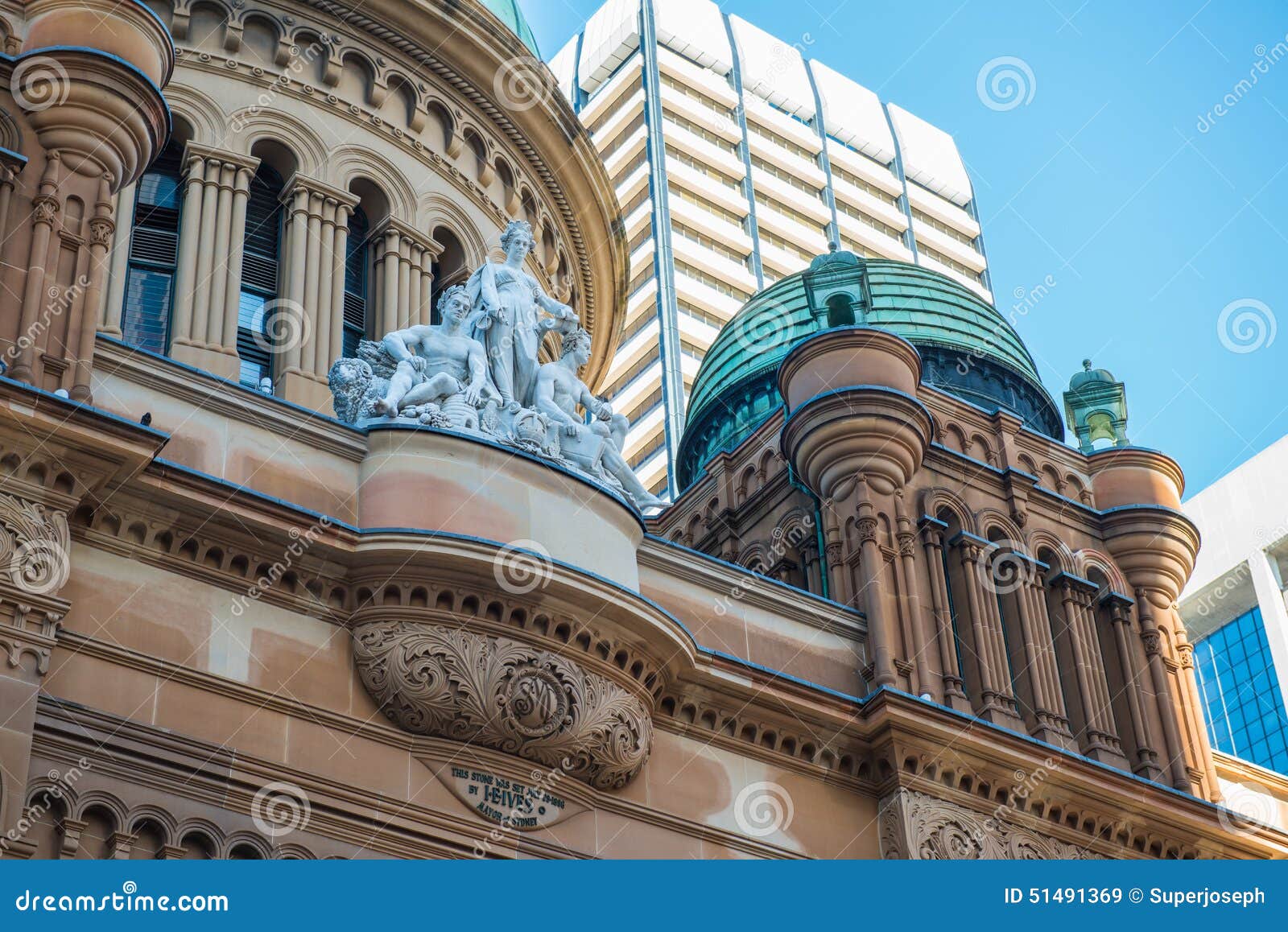 Sydney QVB stock image. Image of contrasts, midsection - 51491369