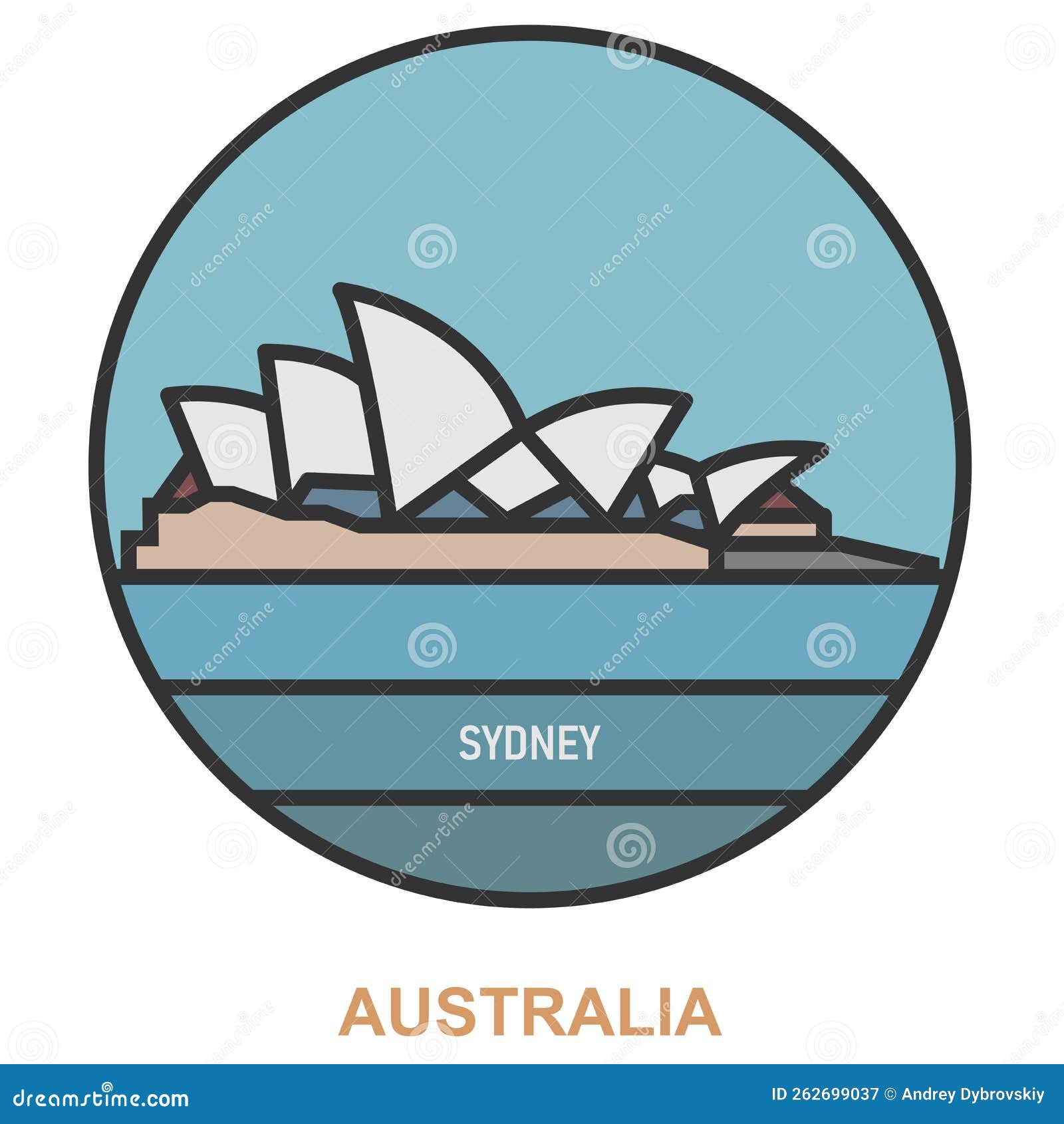 Sydney. Sities And Towns In Australia Cartoon Vector | CartoonDealer ...