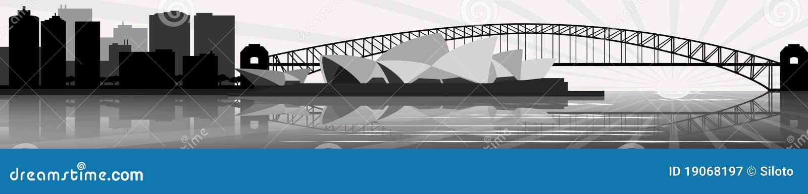 Sydney Skyline - Banner - Vector Editorial Photography - Illustration ...