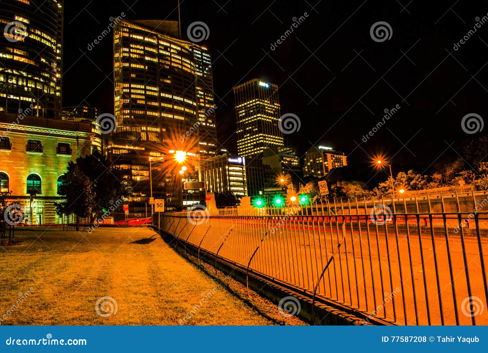 Sydney Skyline during Night Time Stock Photo - Image of neilll ...