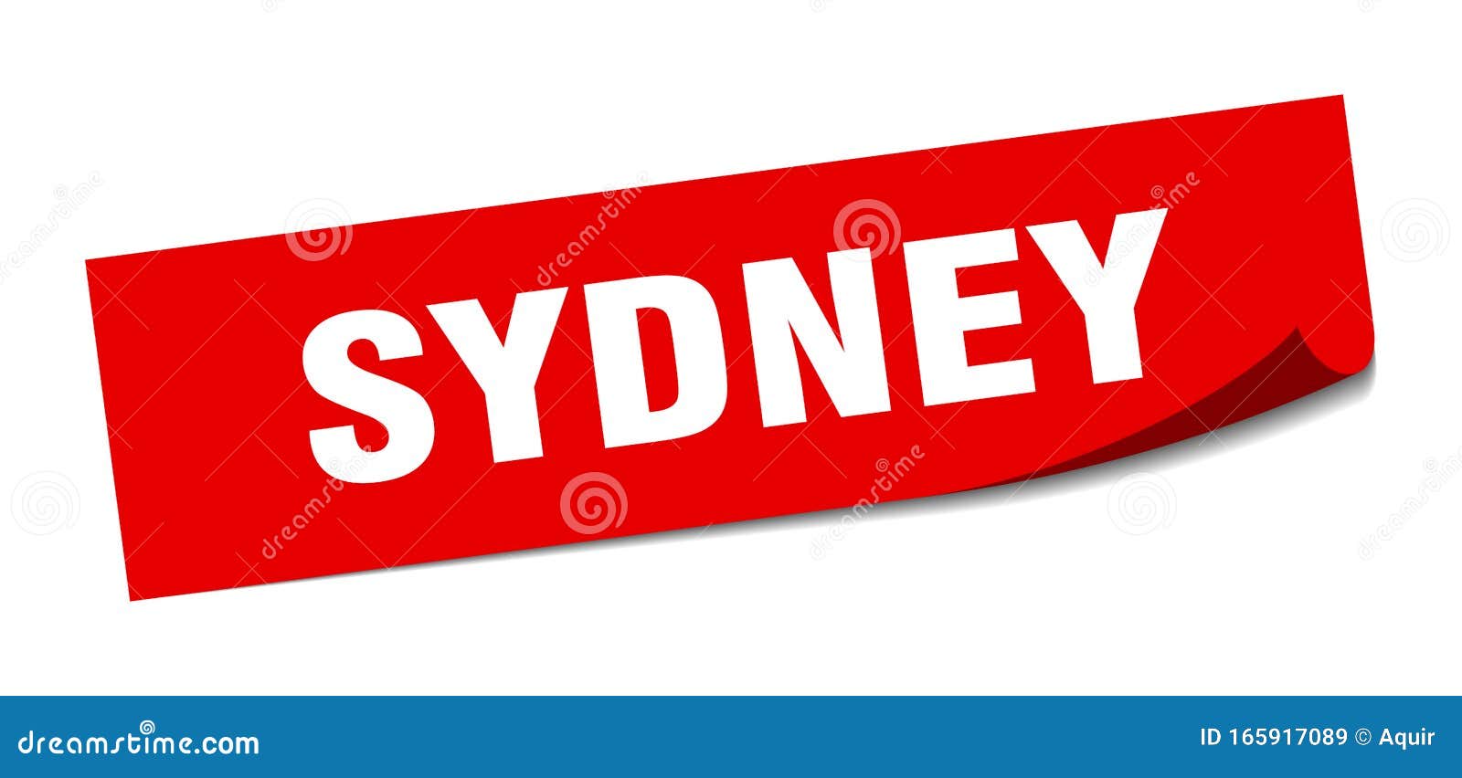 Sydney Sticker. Sydney Square Peeler Sign Stock Vector - Illustration ...