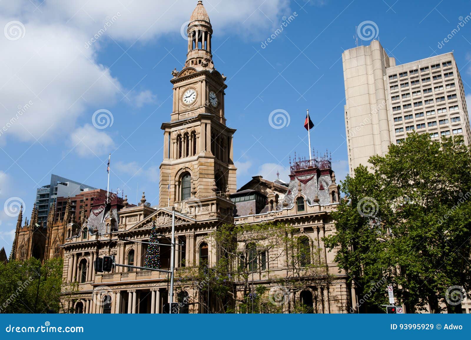 Sydney Town Hall - Australia Stock Image - Image of sandstone, town ...