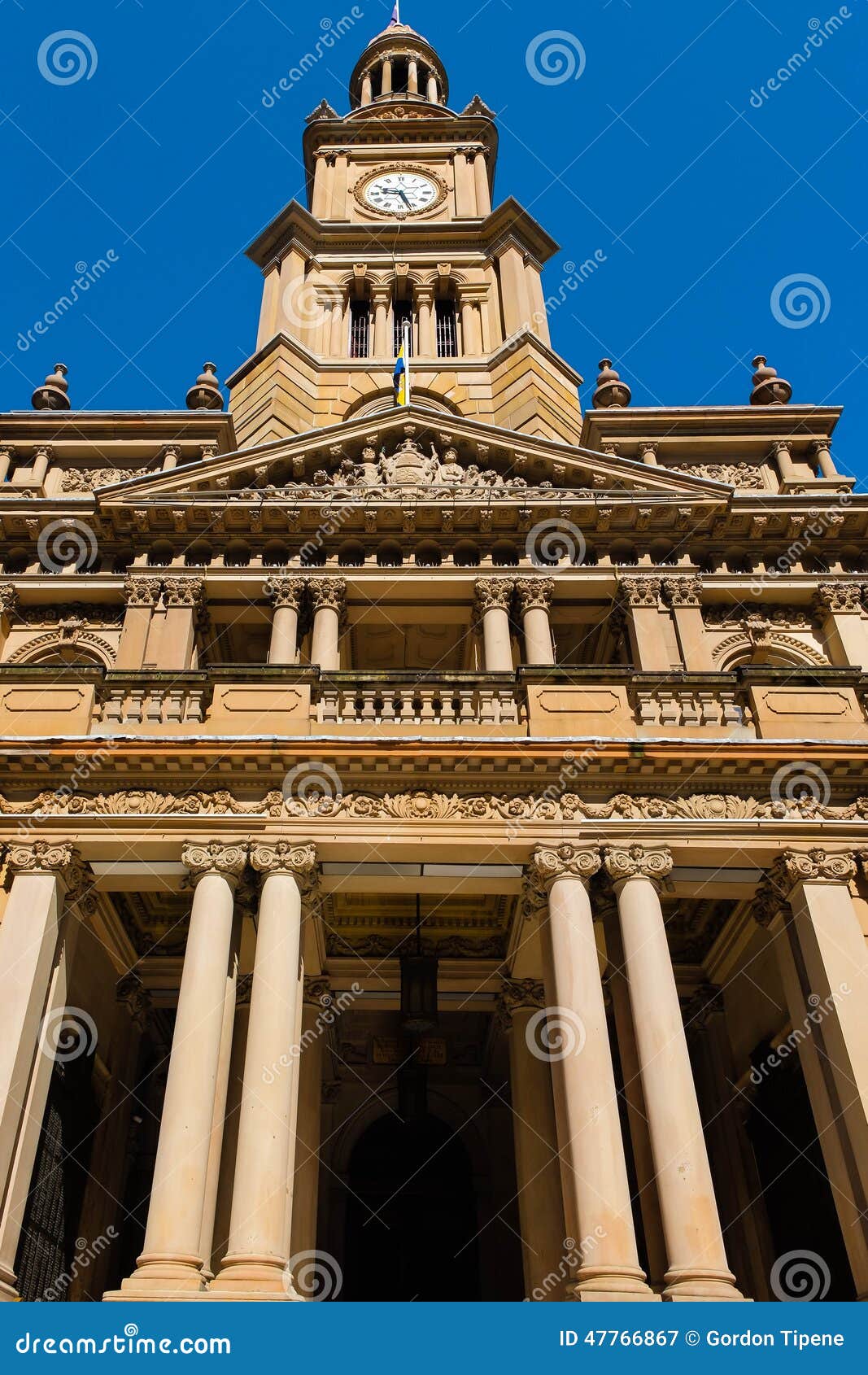 Sydney Town Hall Building, Australia Stock Image - Image of landmark ...